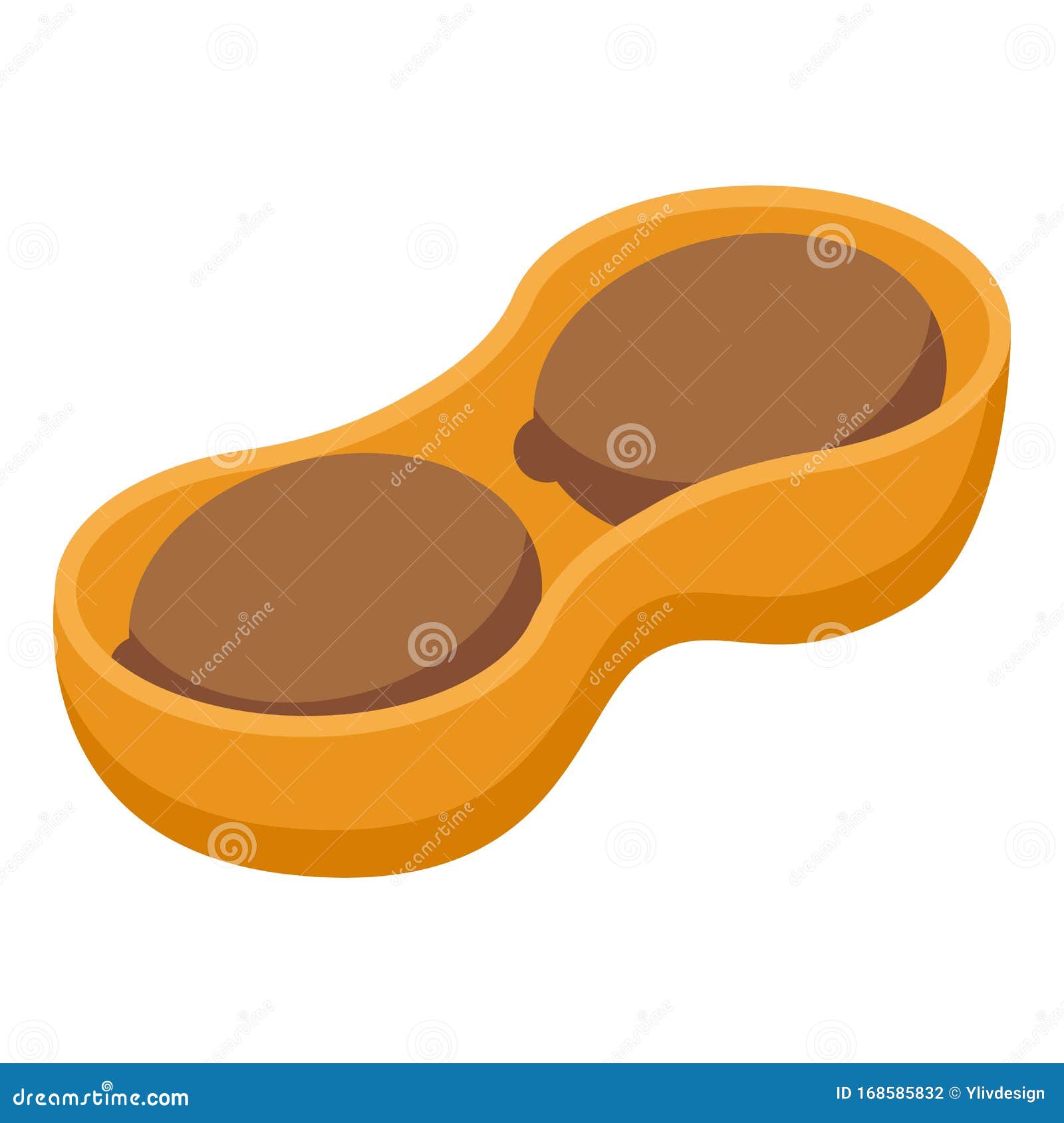 Peanut in Shell Icon, Isometric Style Stock Vector - Illustration of ...