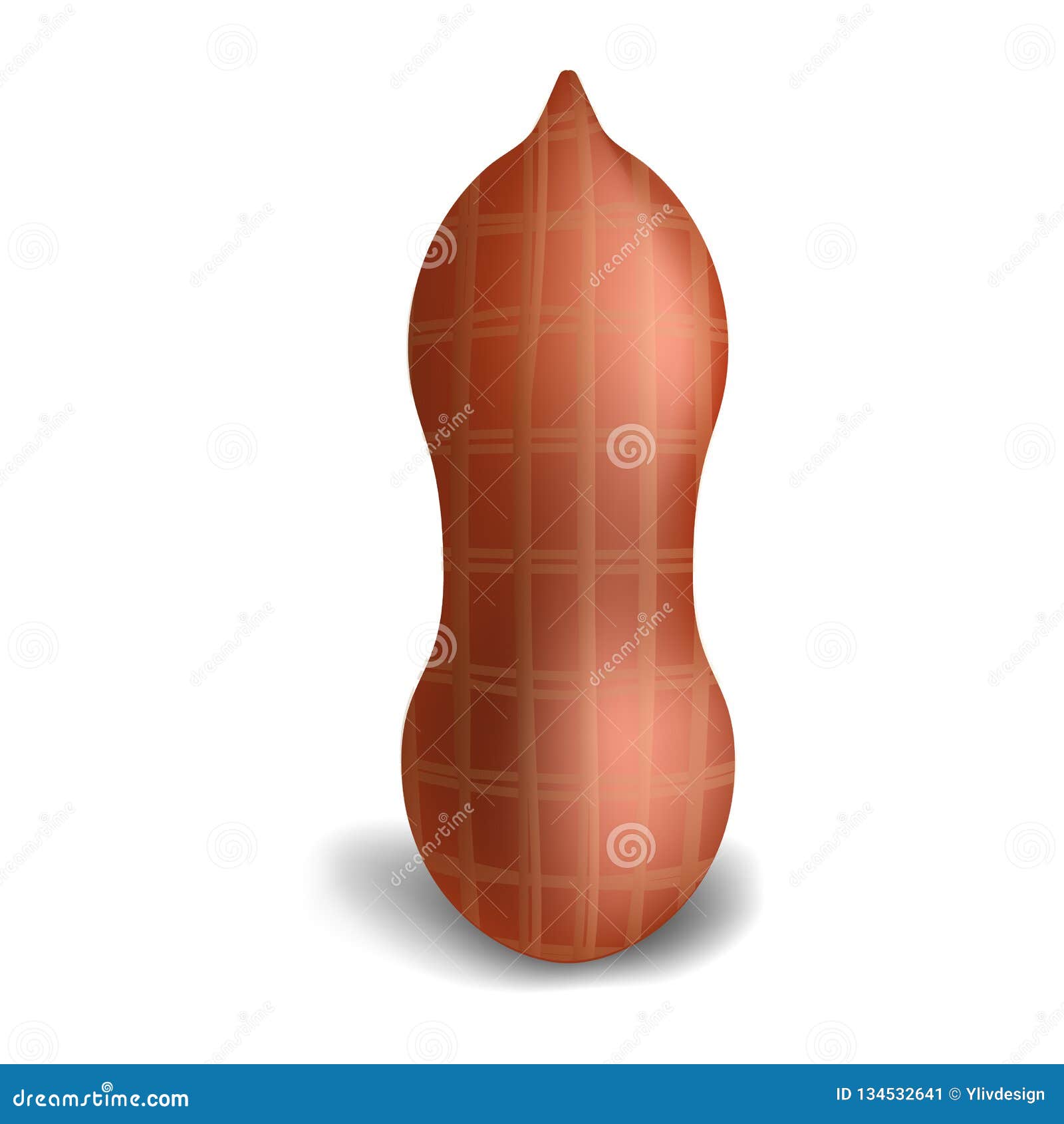 Peanut in Shell Icon, Realistic Style Stock Vector - Illustration of ...