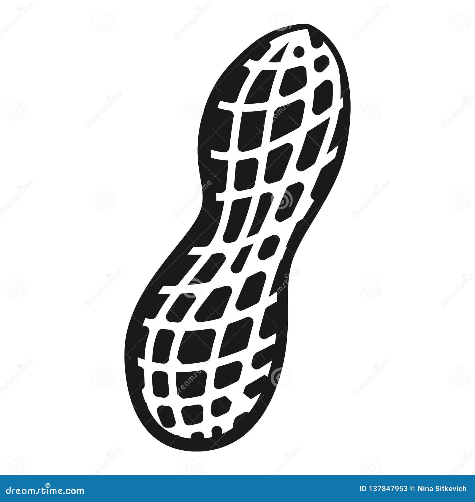 Peanut Shell Icon, Simple Style Stock Vector - Illustration of icon ...