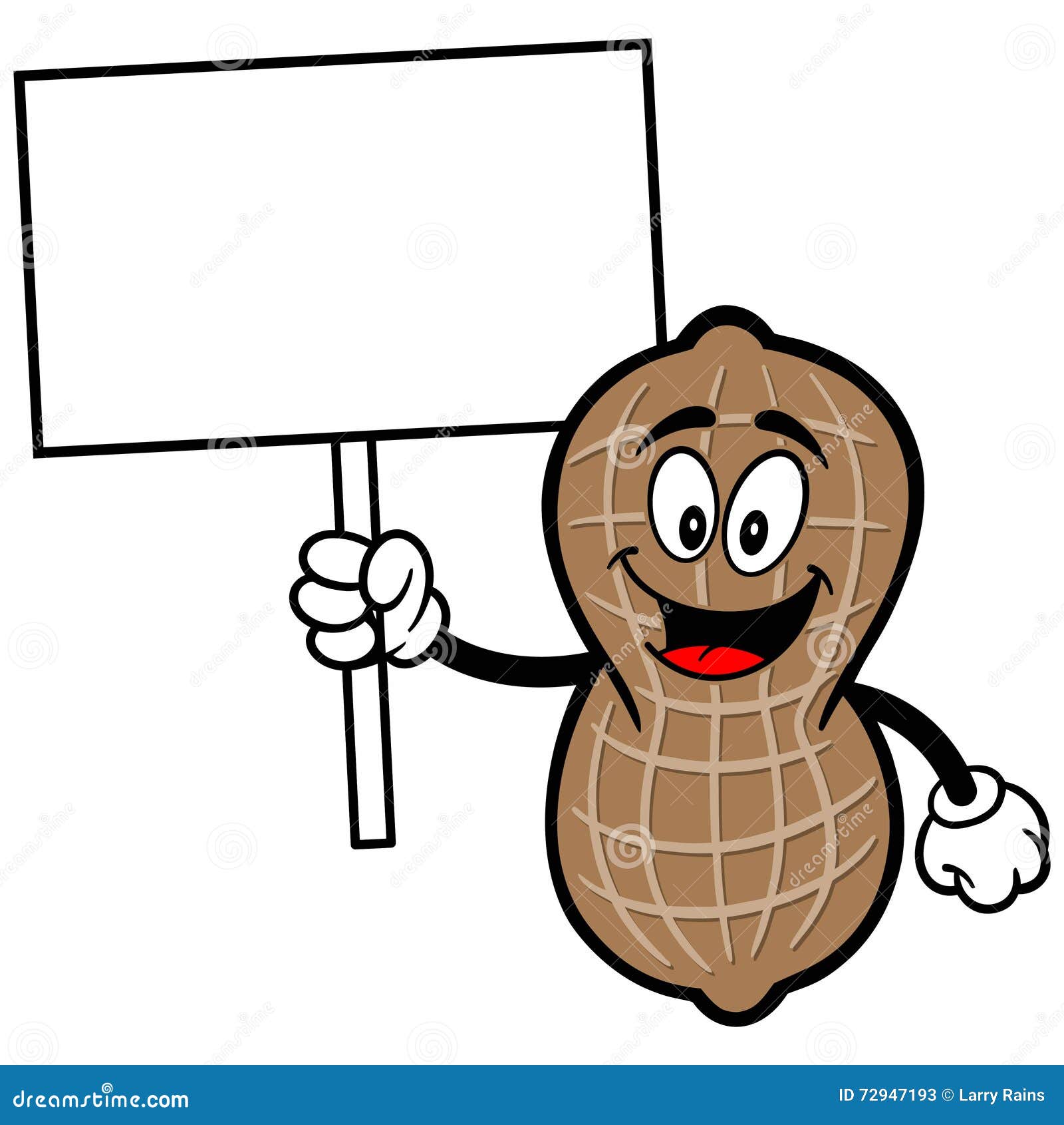 Peanut with Sign stock vector. Illustration of computer - 72947193