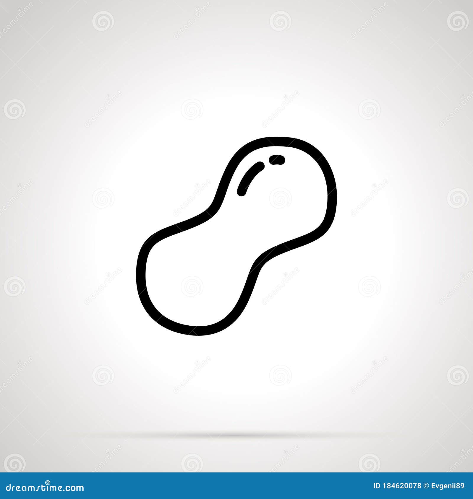 Peanut Simple Vector Drawing. One Continuous Line Art Border ...