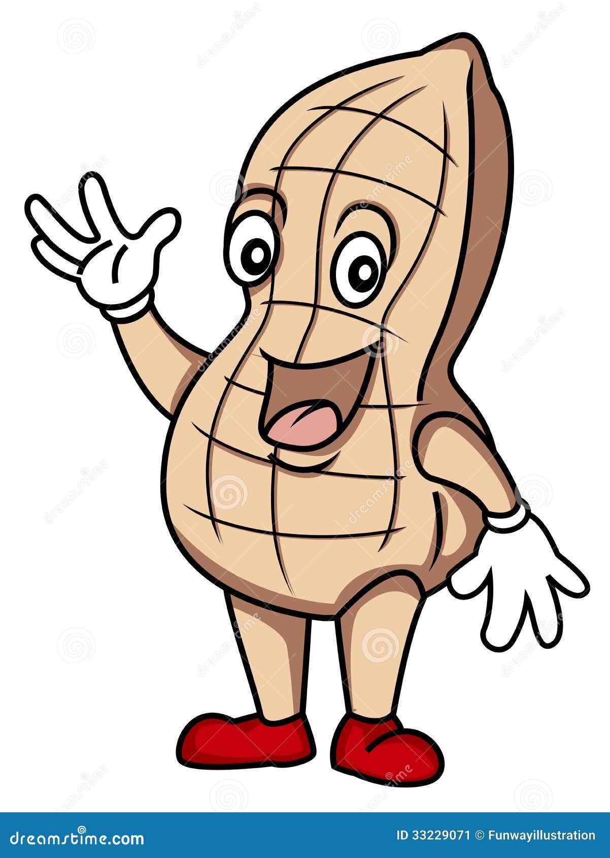 Peanut stock illustration. Illustration of organic, cutout - 33229071