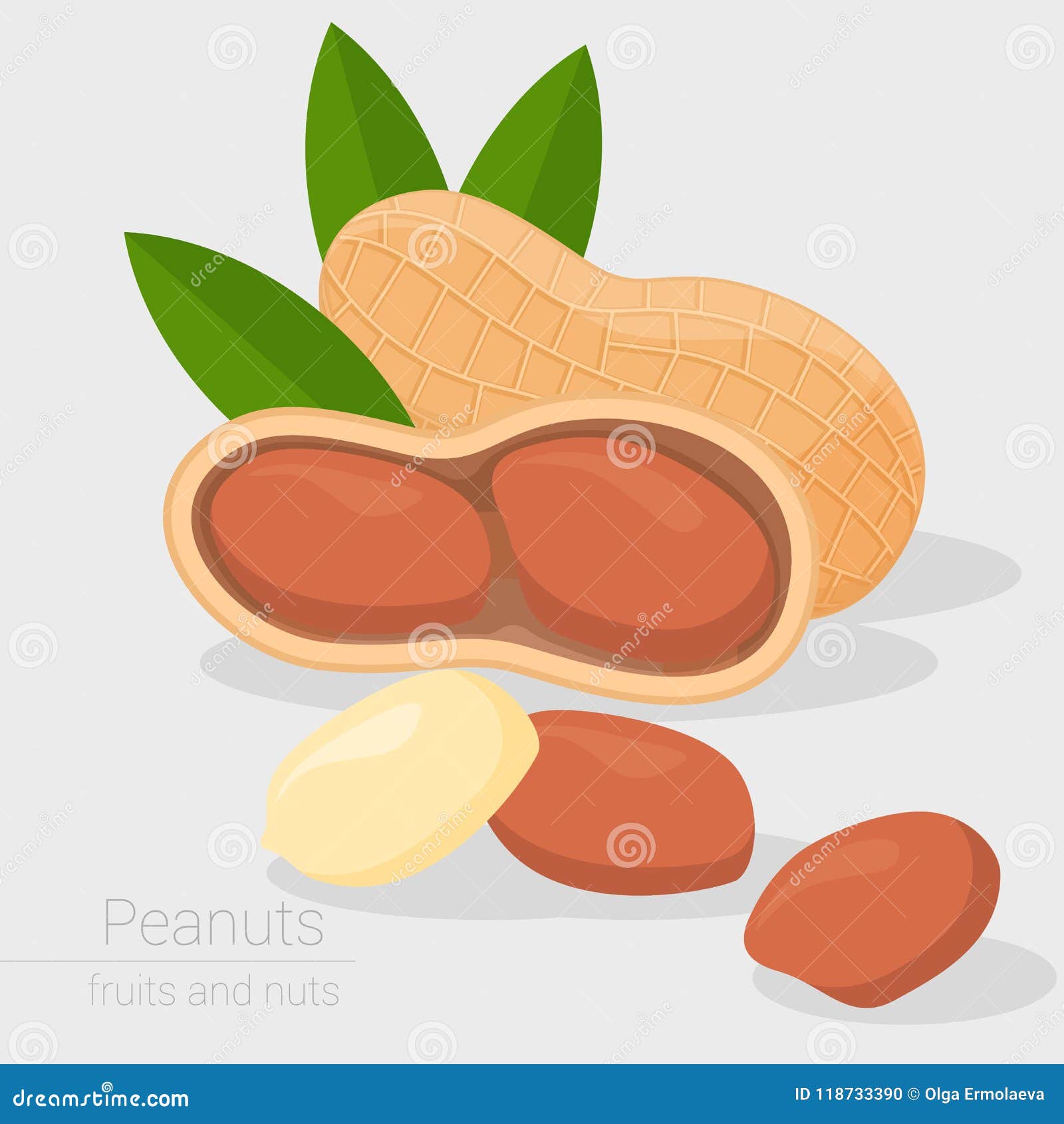 Peanut vector icon stock vector. Illustration of black - 118733390