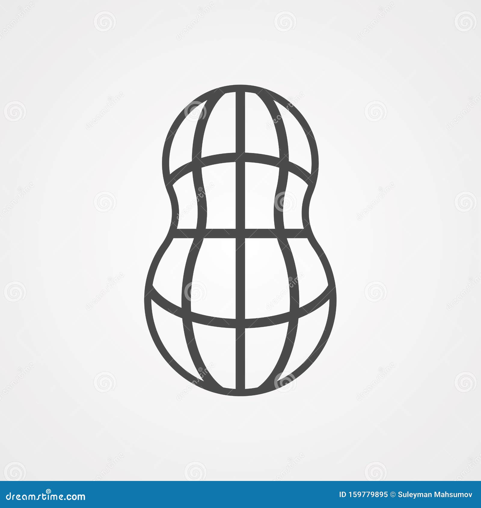 Peanut Vector Icon Sign Symbol Stock Illustration - Illustration of ...