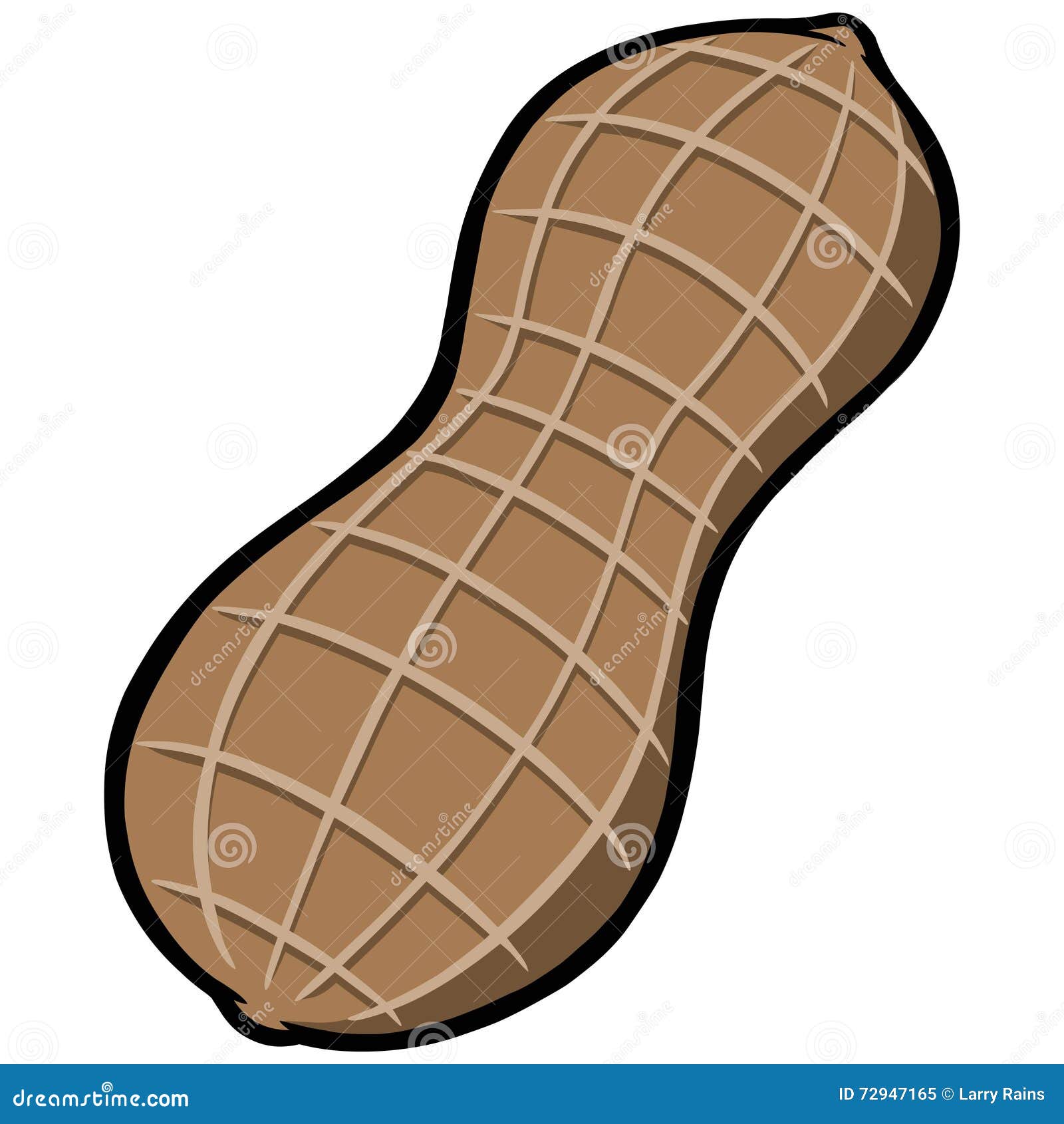 Peanut stock vector. Illustration of snack, peanut, cartoon - 72947165