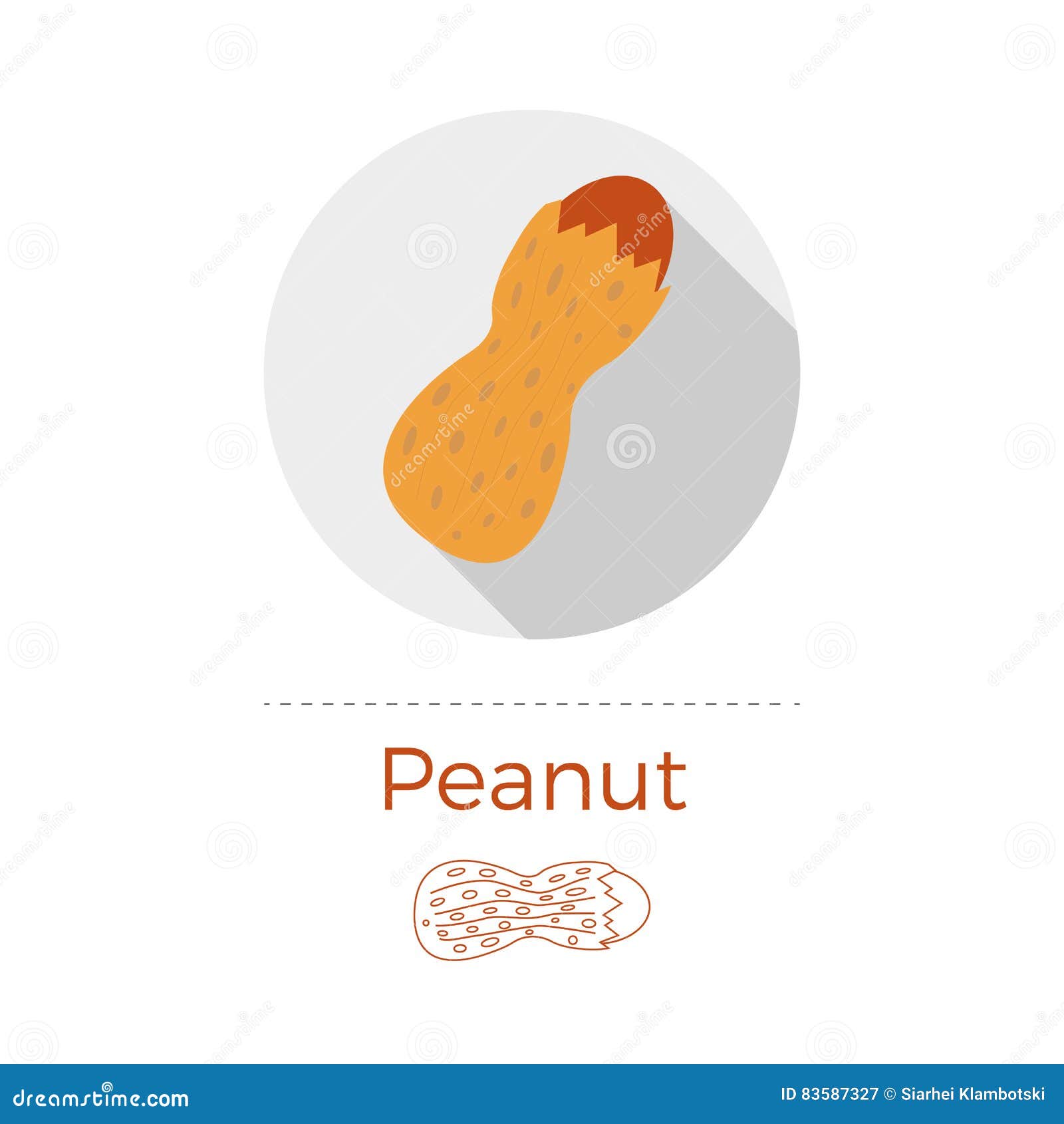 Peanut vector illustration stock vector. Illustration of graphic - 83587327