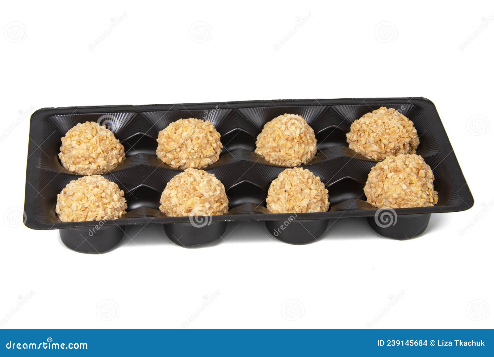 Peanut Wafer Balls Sweet Isolated On The White Background Royalty-Free ...