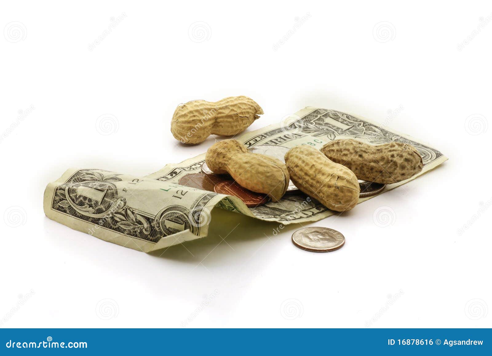 Peanut Wages stock photo. Image of fortune, nickel, income - 16878616