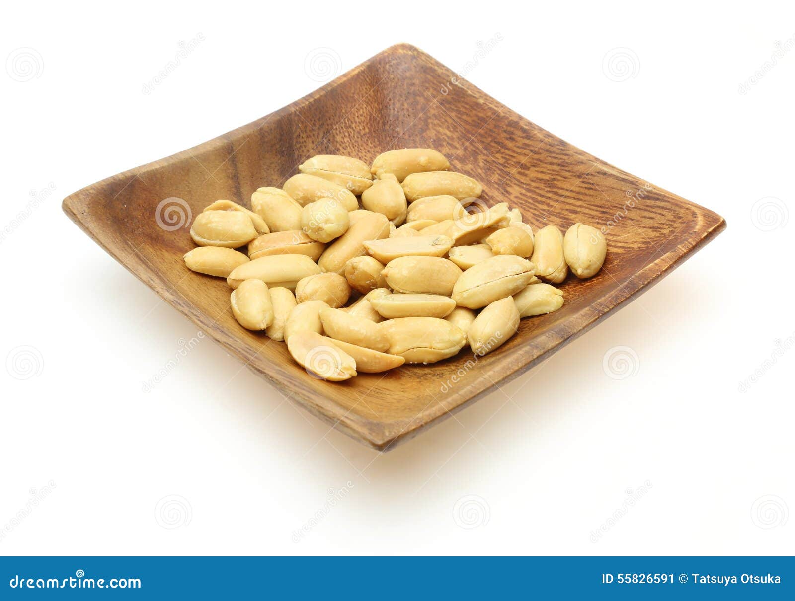 Peanut on a wooden plate stock image. Image of peanut - 55826591