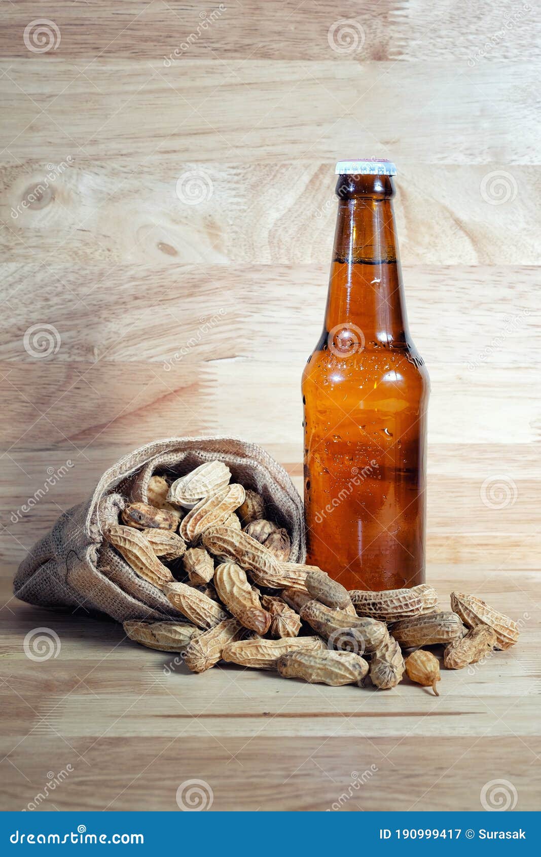 Peanuts and Beer on Wood Background Stock Image - Image of eating, copy ...