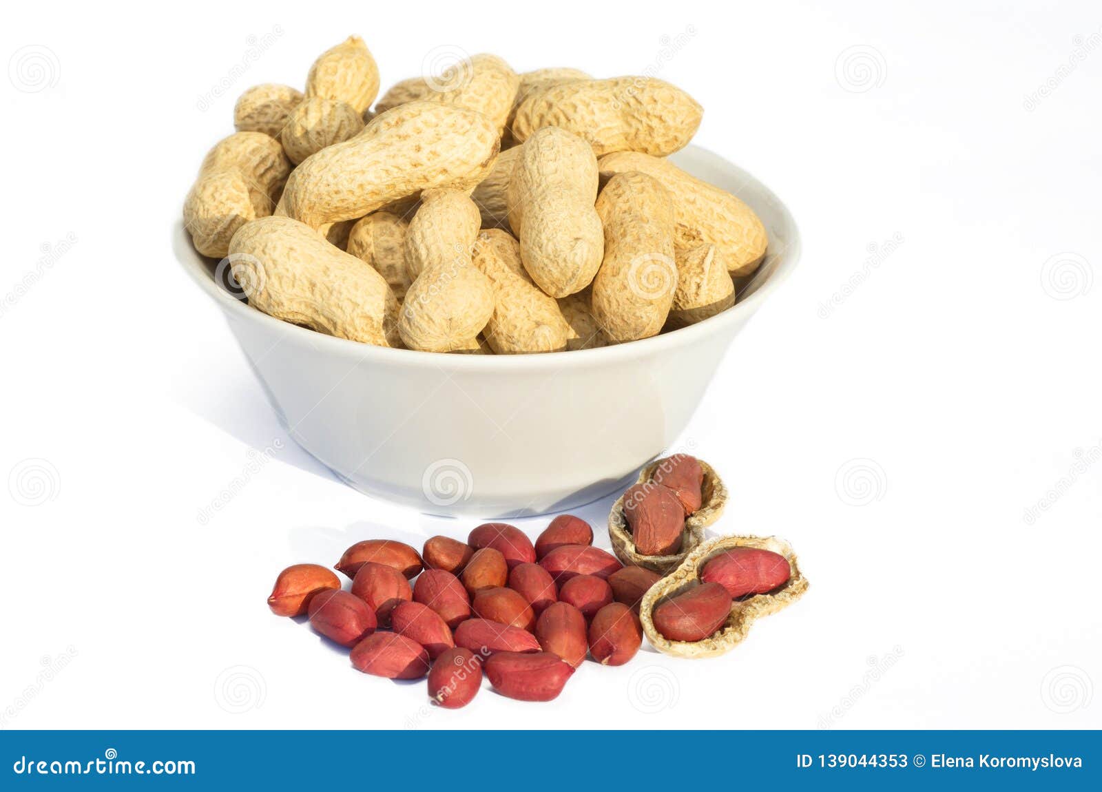 Fresh Peanuts on White Background Stock Image - Image of fruit, healthy ...