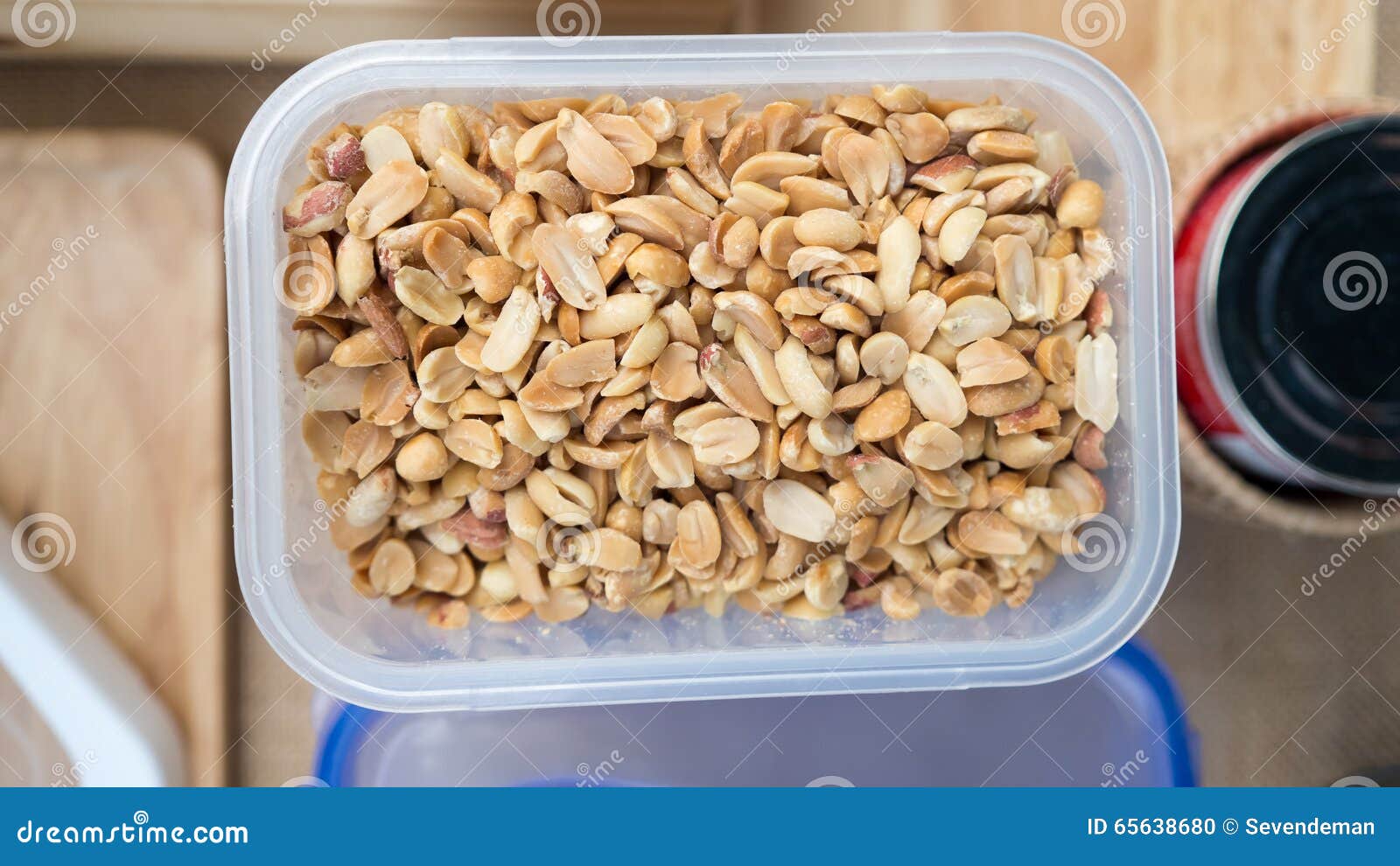 Peanuts in a box. stock photo. Image of brown, peanut - 65638680