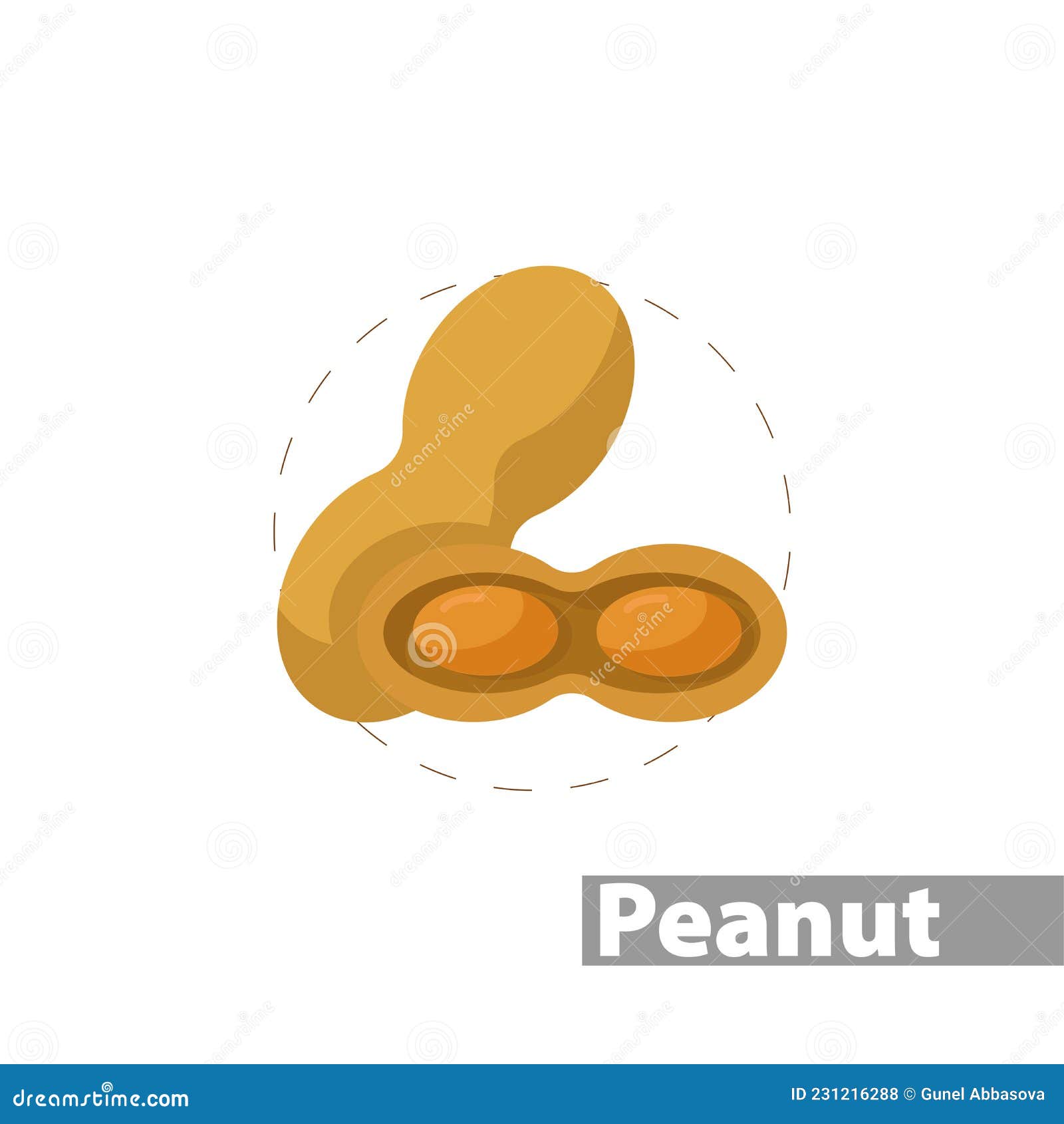 Peanuts Clipart. Peanuts Colorful Flat Icon Stock Vector - Illustration ...