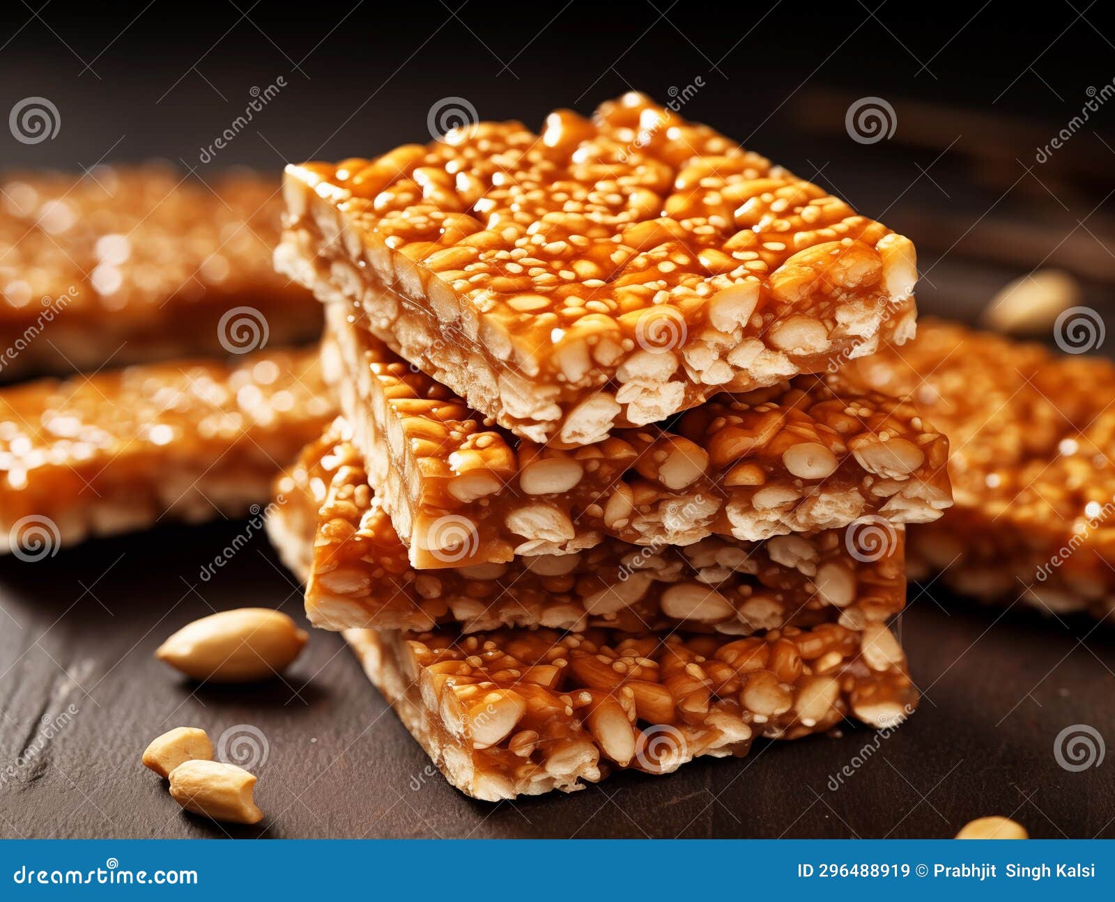 Stacked Peanuts Gachak Or Chikki Royalty-Free Stock Image ...