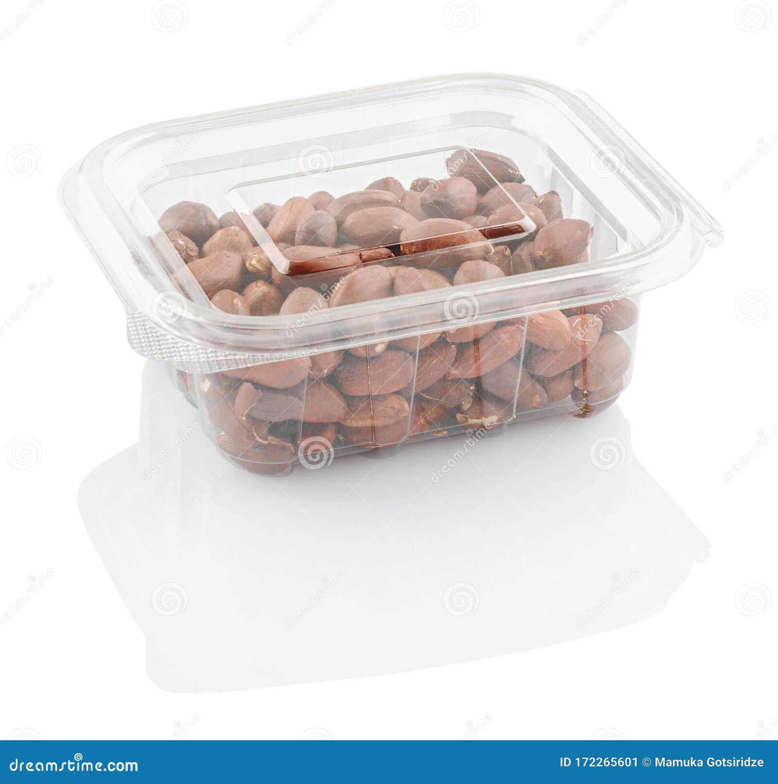 Peanuts Groundnuts in a Transparent Plastic Container Stock Image ...