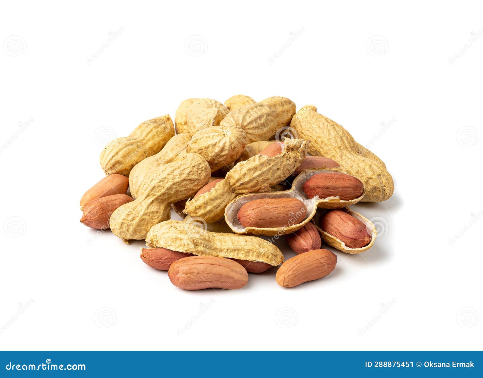 Peanuts Isolated, Roasted Arachis Nuts, Open Pea Nut, Whole Groundnut ...