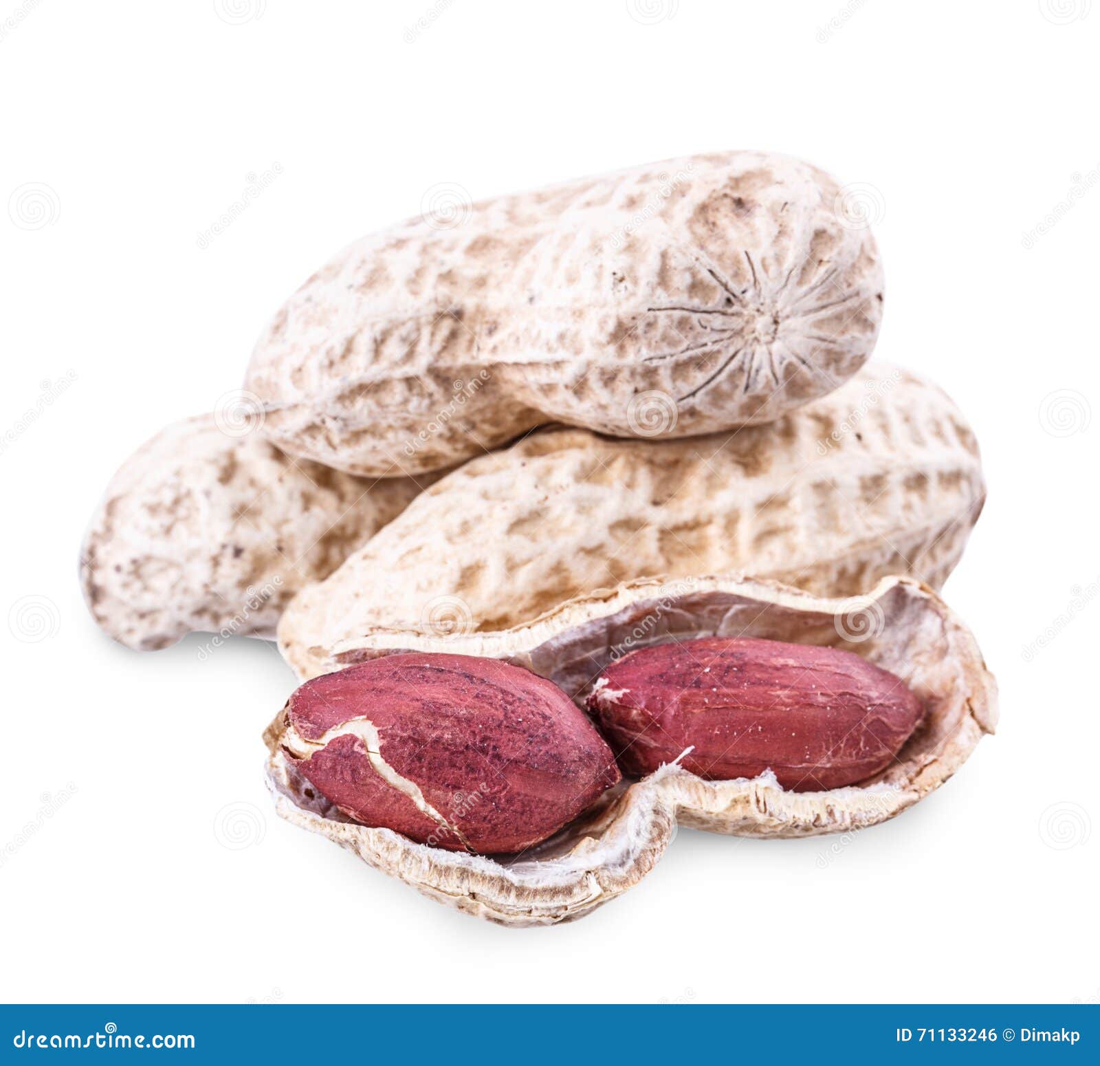 Peanuts Isolated on a White Background Stock Photo - Image of isolated ...