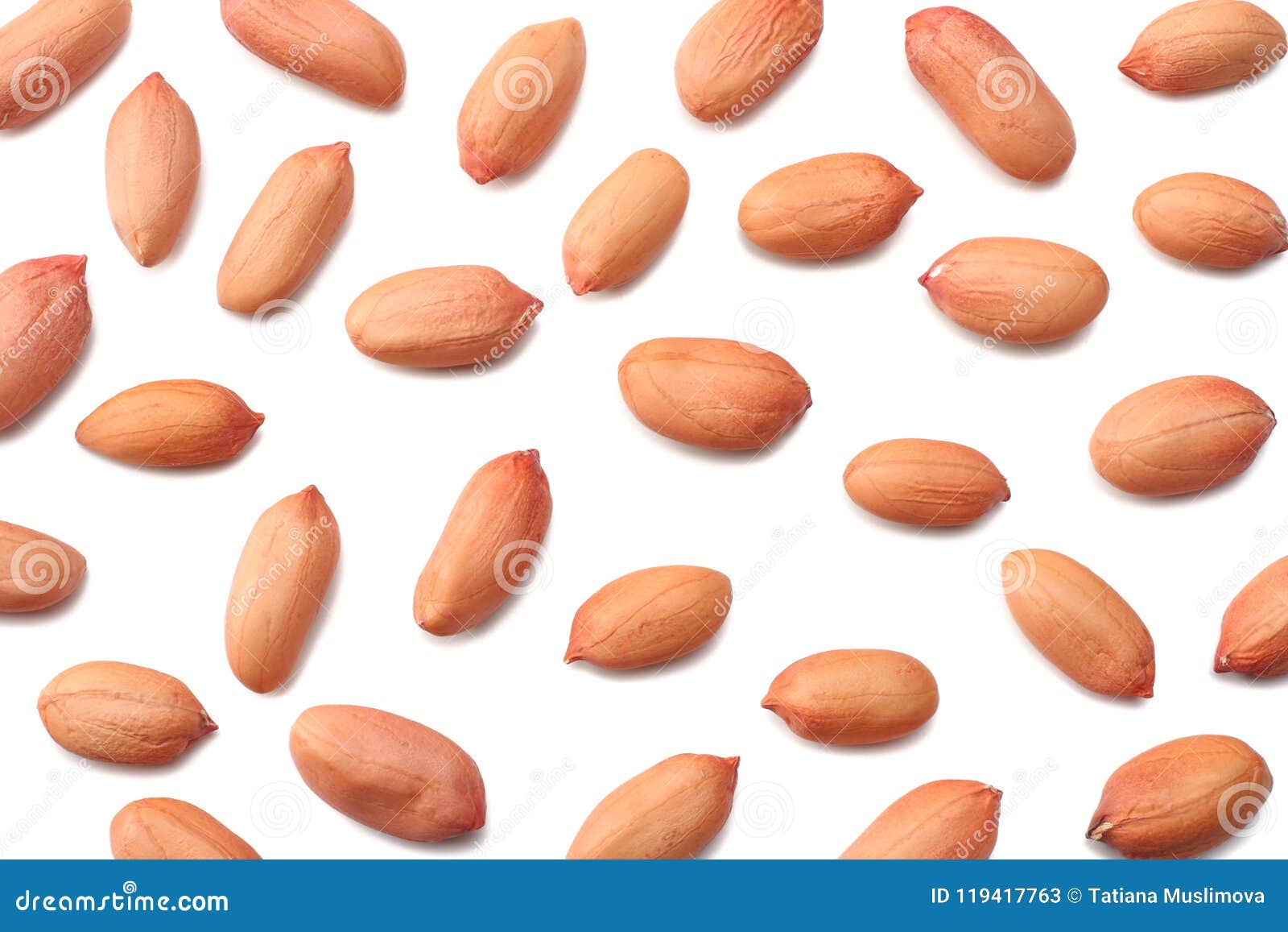 Peanuts Isolated on White Background Top View Stock Image - Image of ...