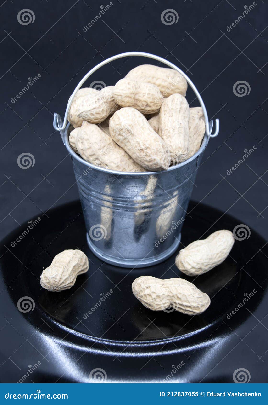 Peanuts in a Miniature Bucket 2 Stock Image - Image of vegetarian ...