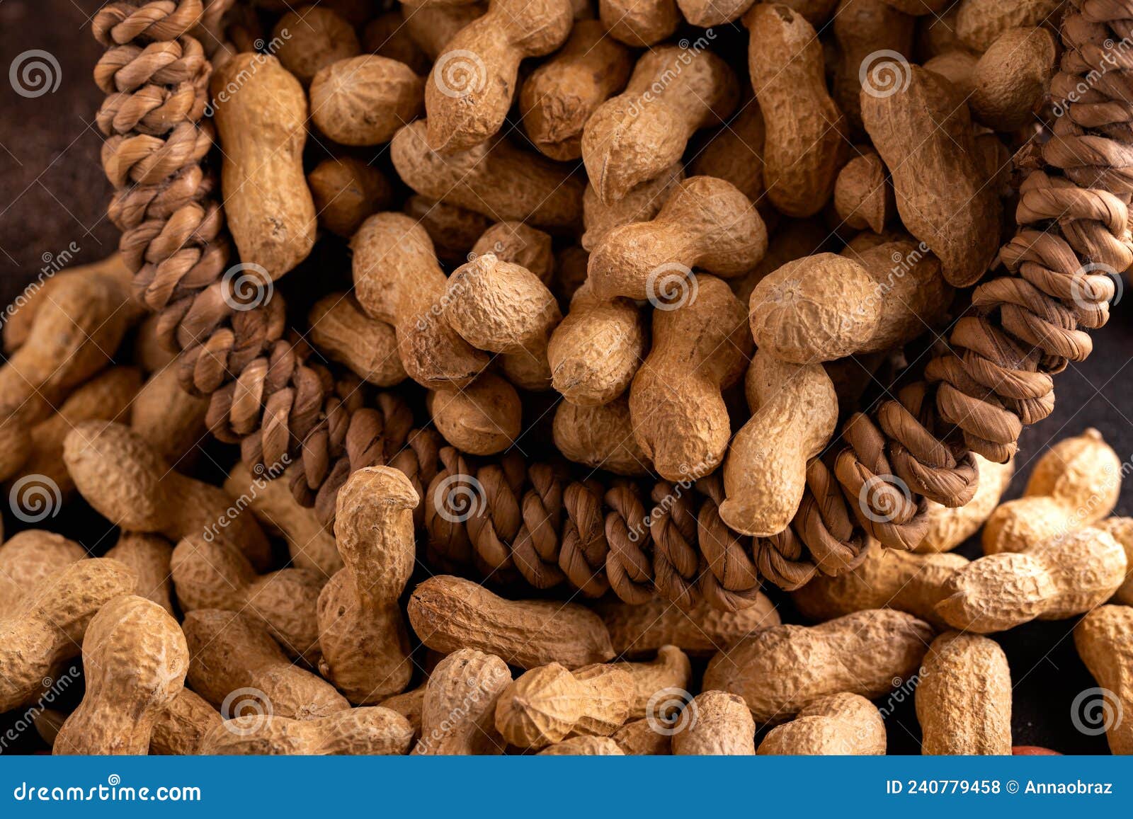 Peanuts or Monkey Nuts in a Shell Stock Photo - Image of protein ...