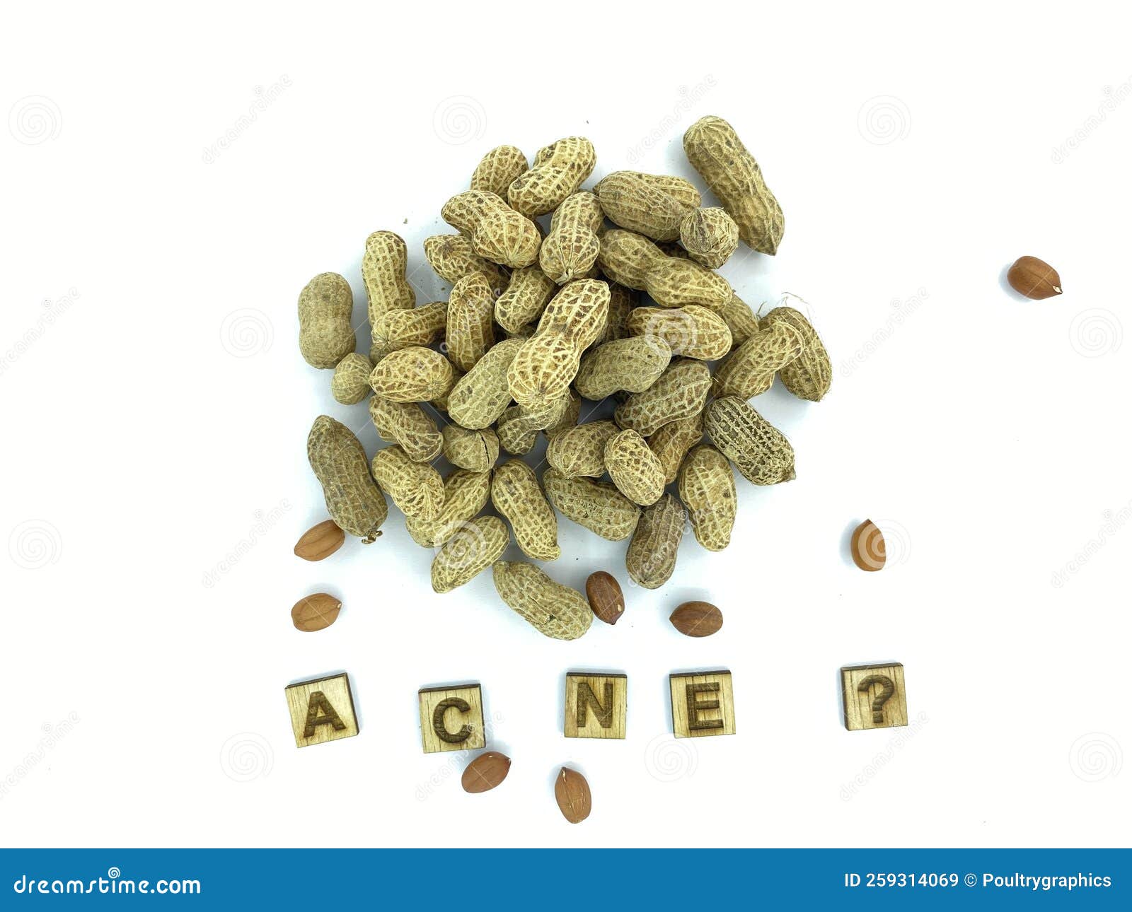 Aflatoxin Is Contaminated In Crushed Peanuts That Have Fungi. Stock ...