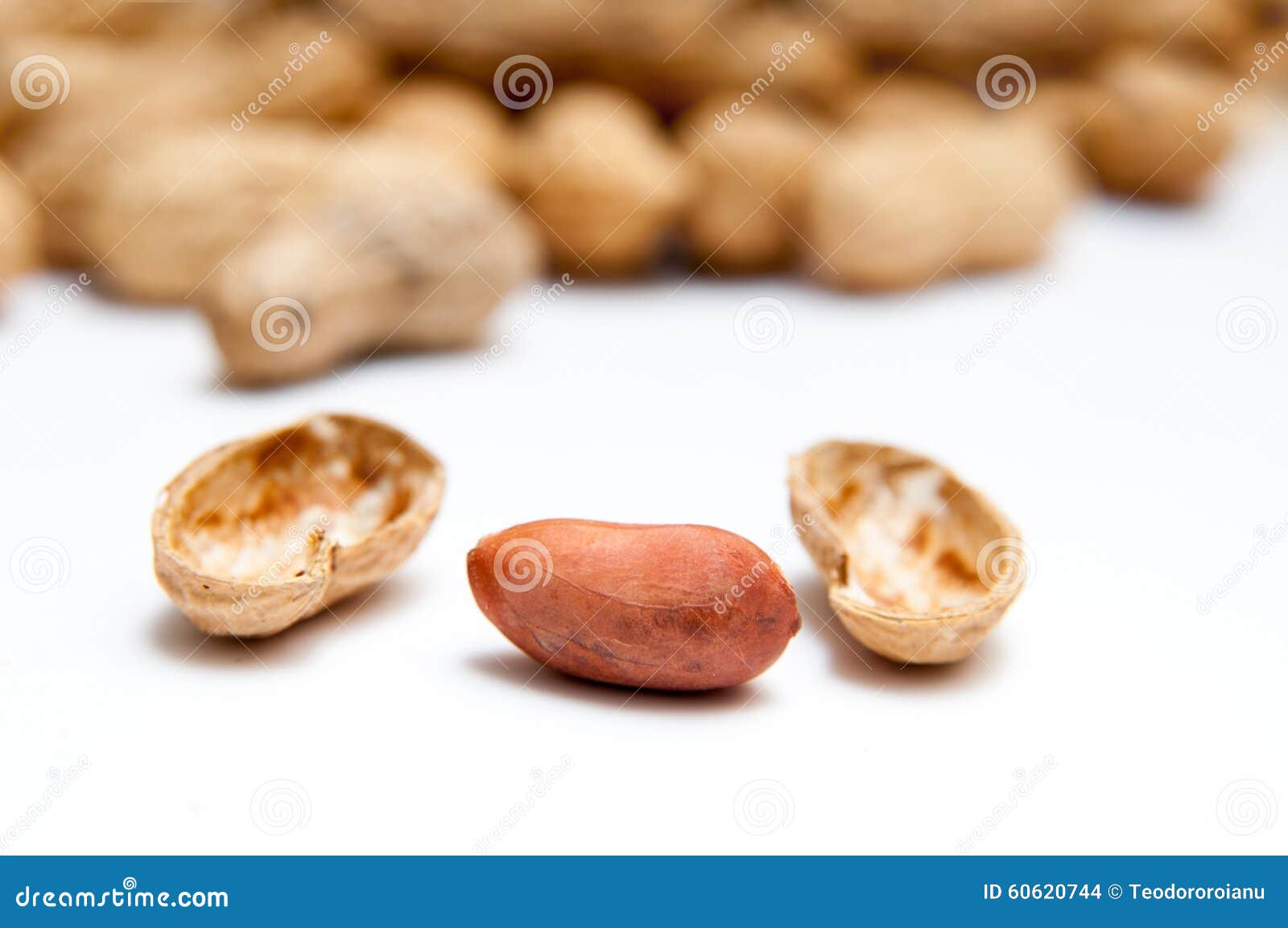 Peanuts out of the shell stock photo. Image of pile, macro - 60620744