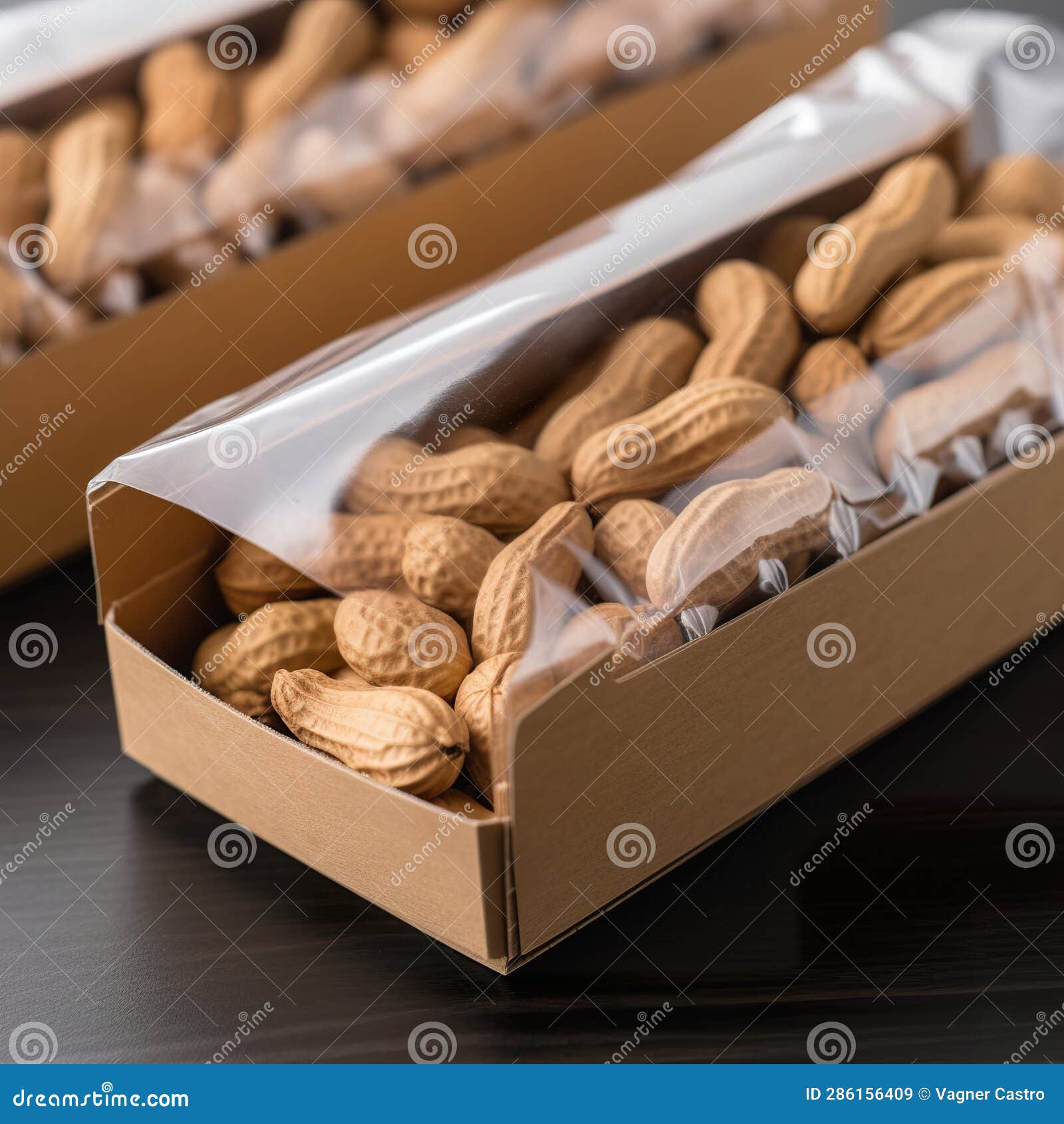 Peanuts Packaged for Shipping. Peanuts in a Package on White Background ...