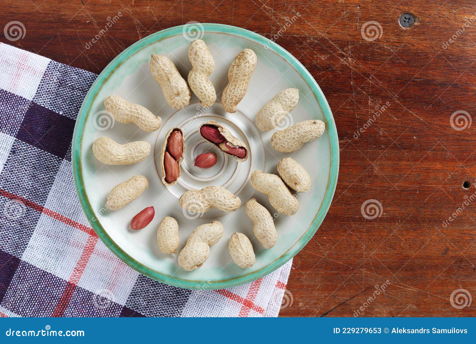 Peanuts in plate stock image. Image of organic, plate - 229279653
