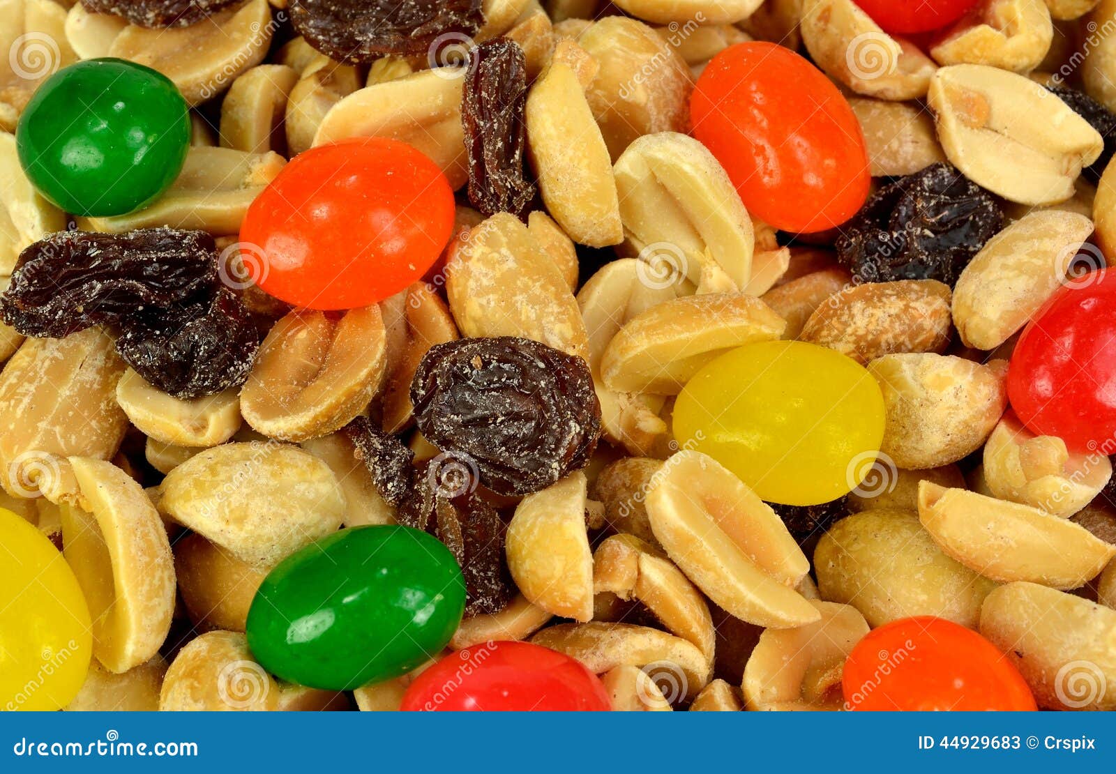 Peanuts, Raisins and Jelly Beans Stock Image - Image of tasty, closeup ...