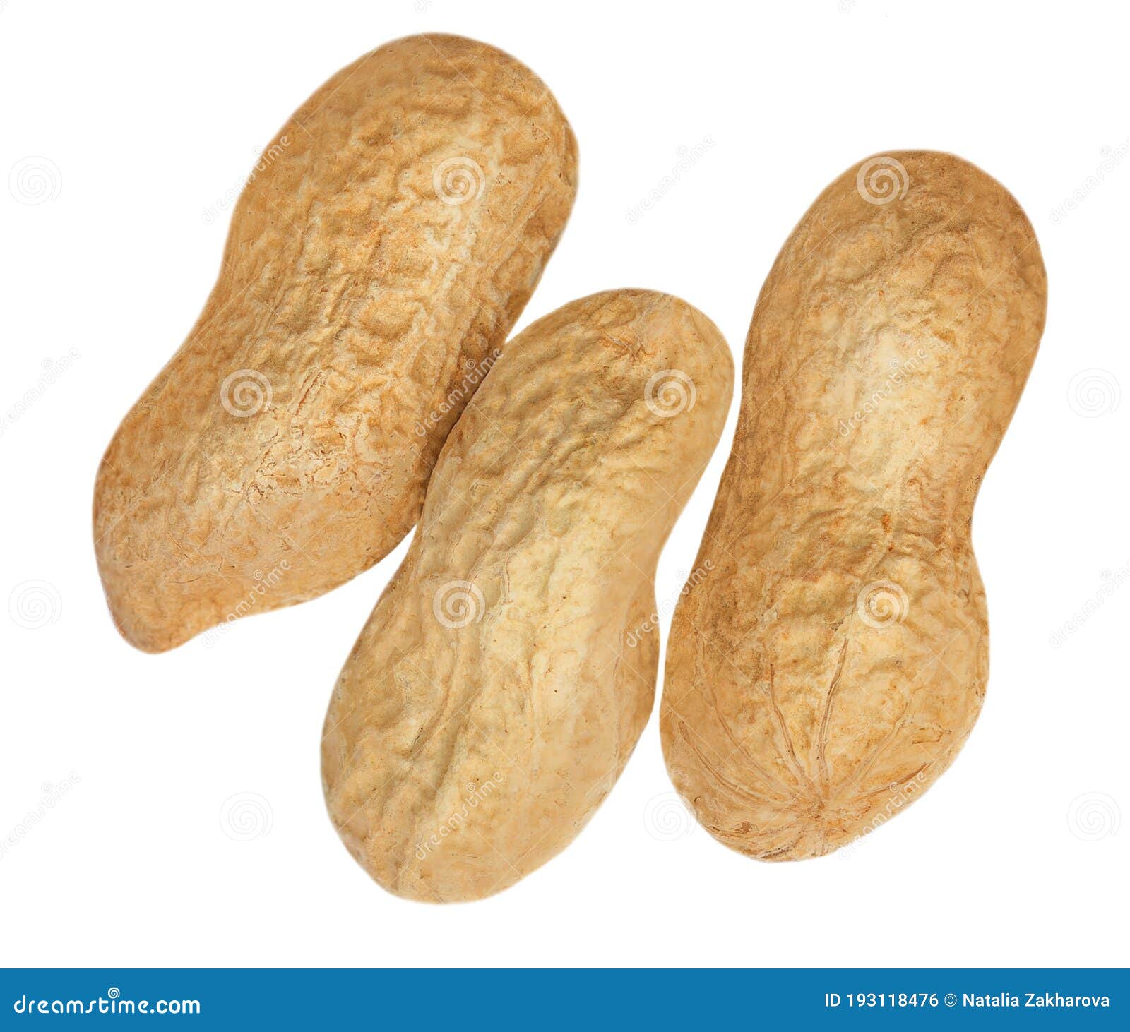 Peanuts. Roasted Nuts Isolated on White Background. Macro. Top View ...