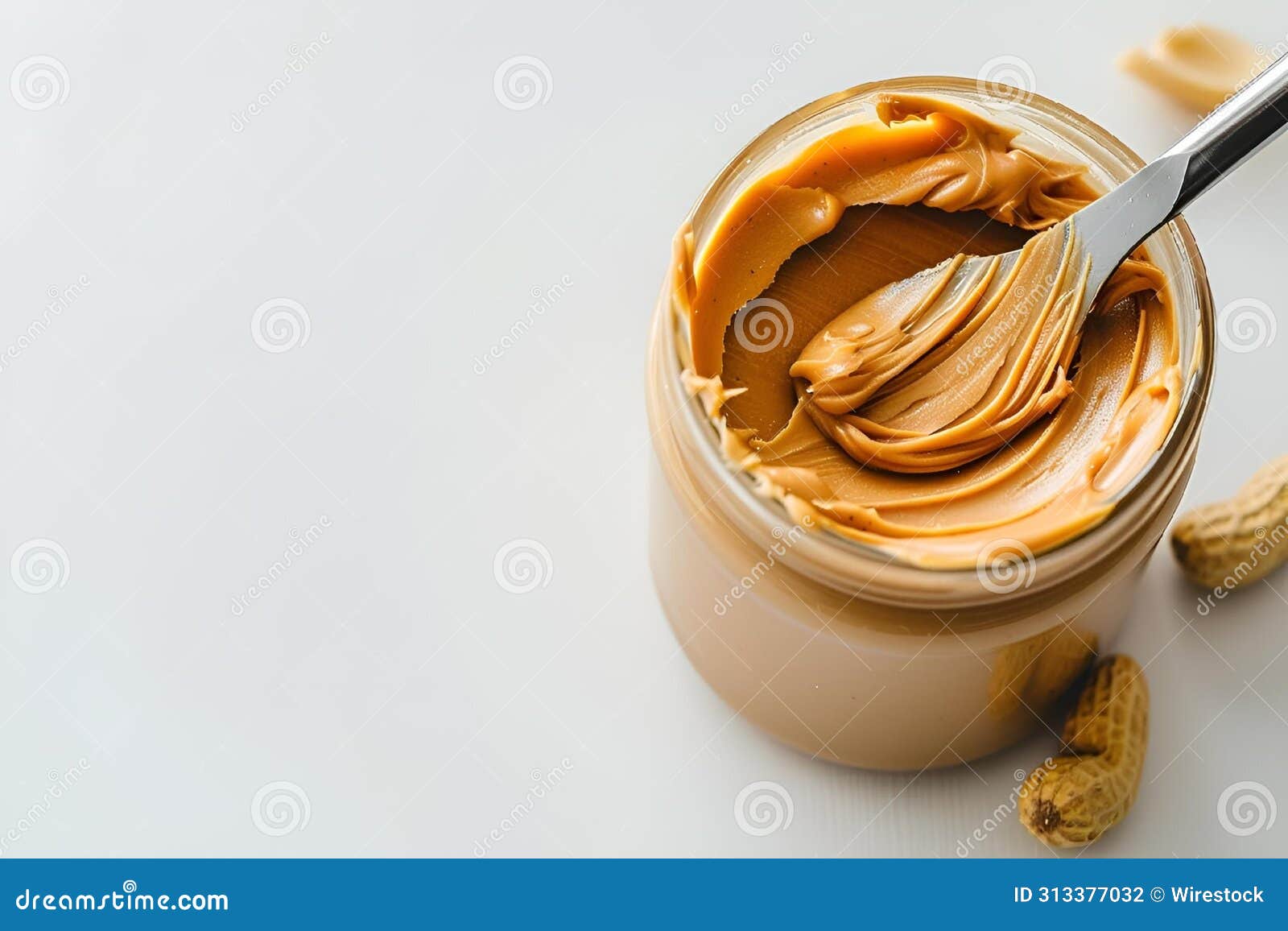 Peanuts Scattered on the Ground with a Spread of Peanut Butter, AI ...