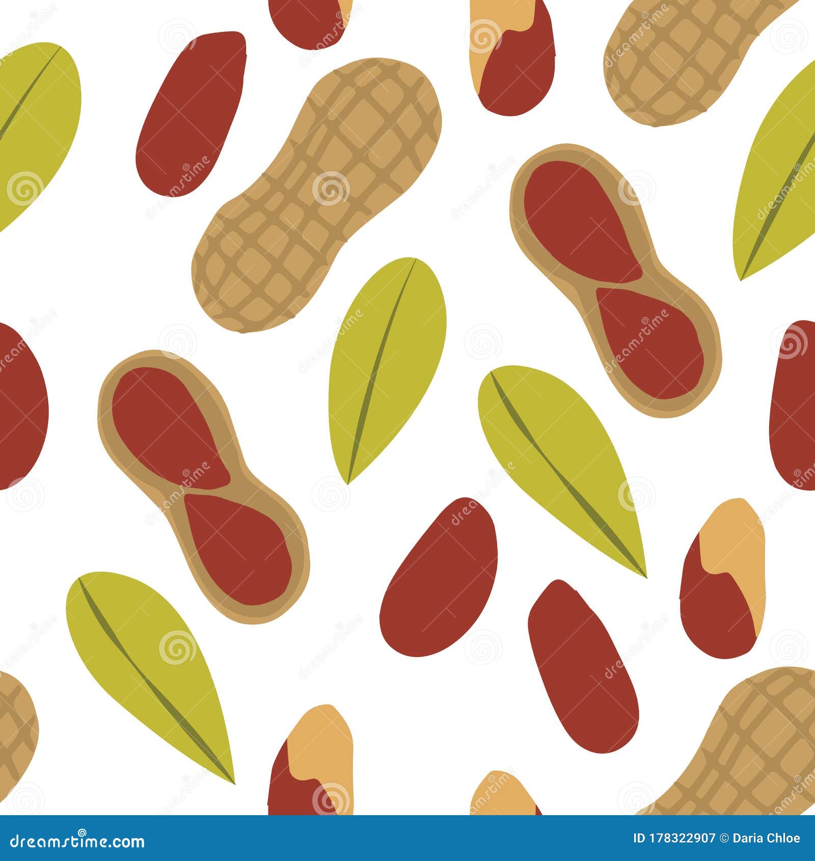 Peanuts Seamless Pattern, Vector Background Stock Vector - Illustration ...