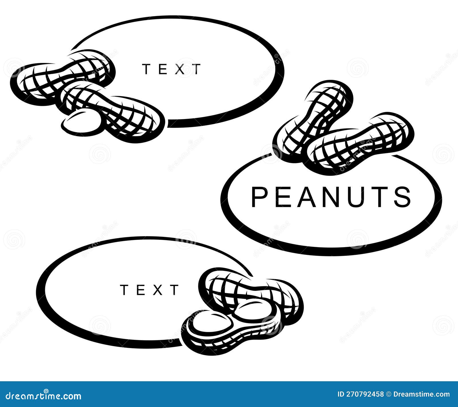 Peanuts Set. Collection Icon Peanuts Stock Vector - Illustration of ...