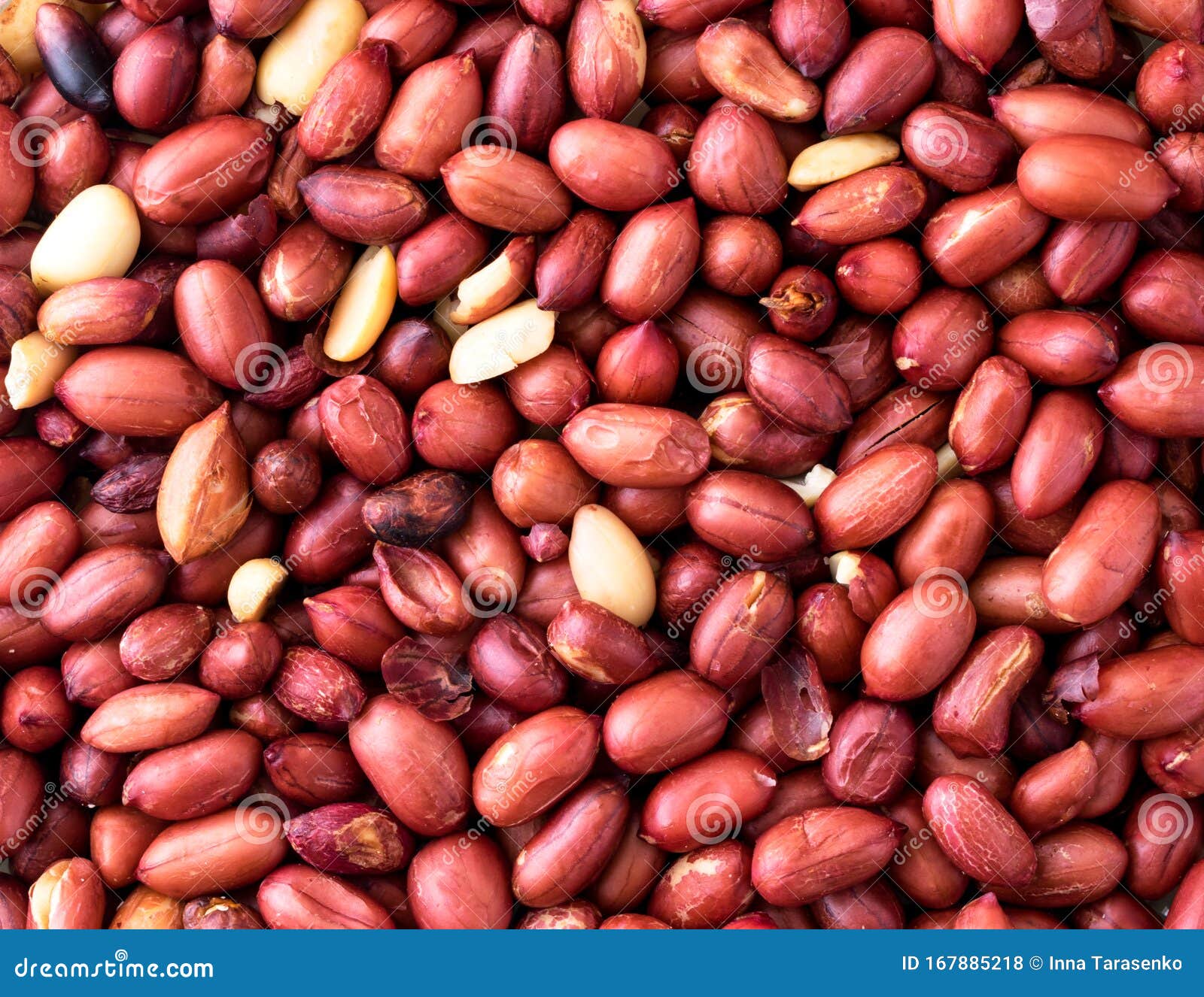 Peanuts without Shell Background. the View from the Top. Stock Photo ...