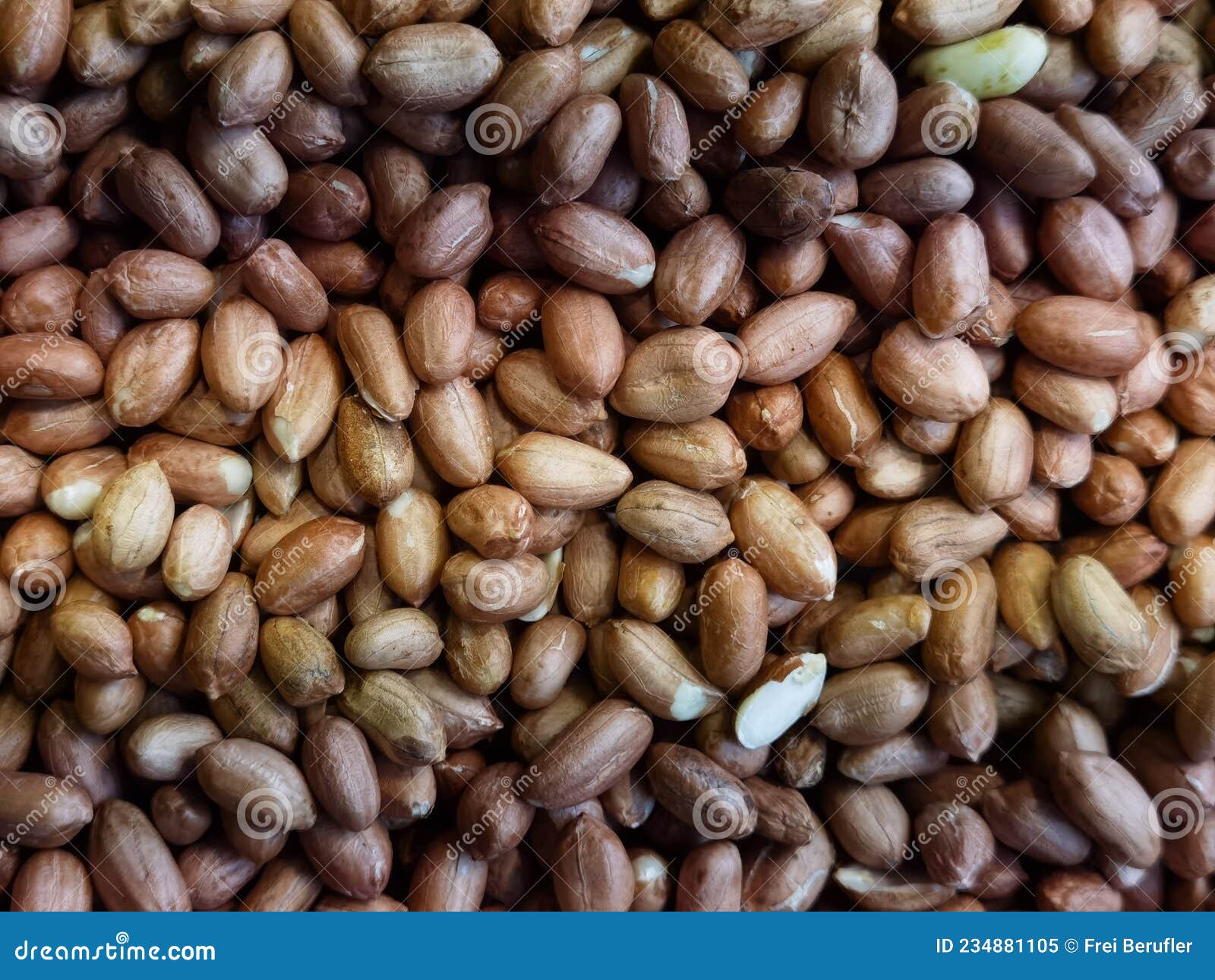 Peanuts without Shell in Bulk but Delicious in Isolation Stock Image ...