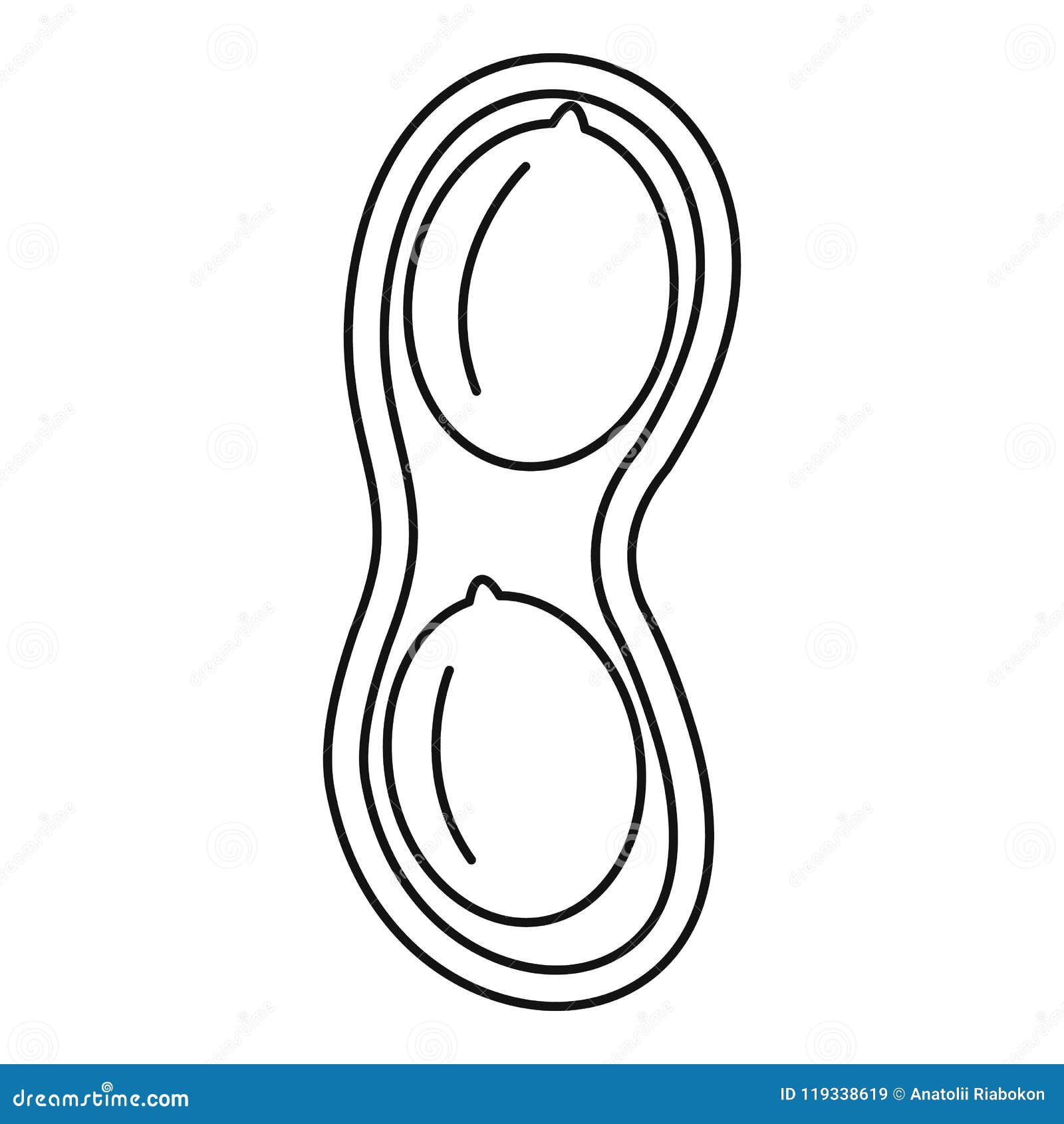 Peanuts Shell Icon, Outline Style Stock Vector - Illustration of food ...