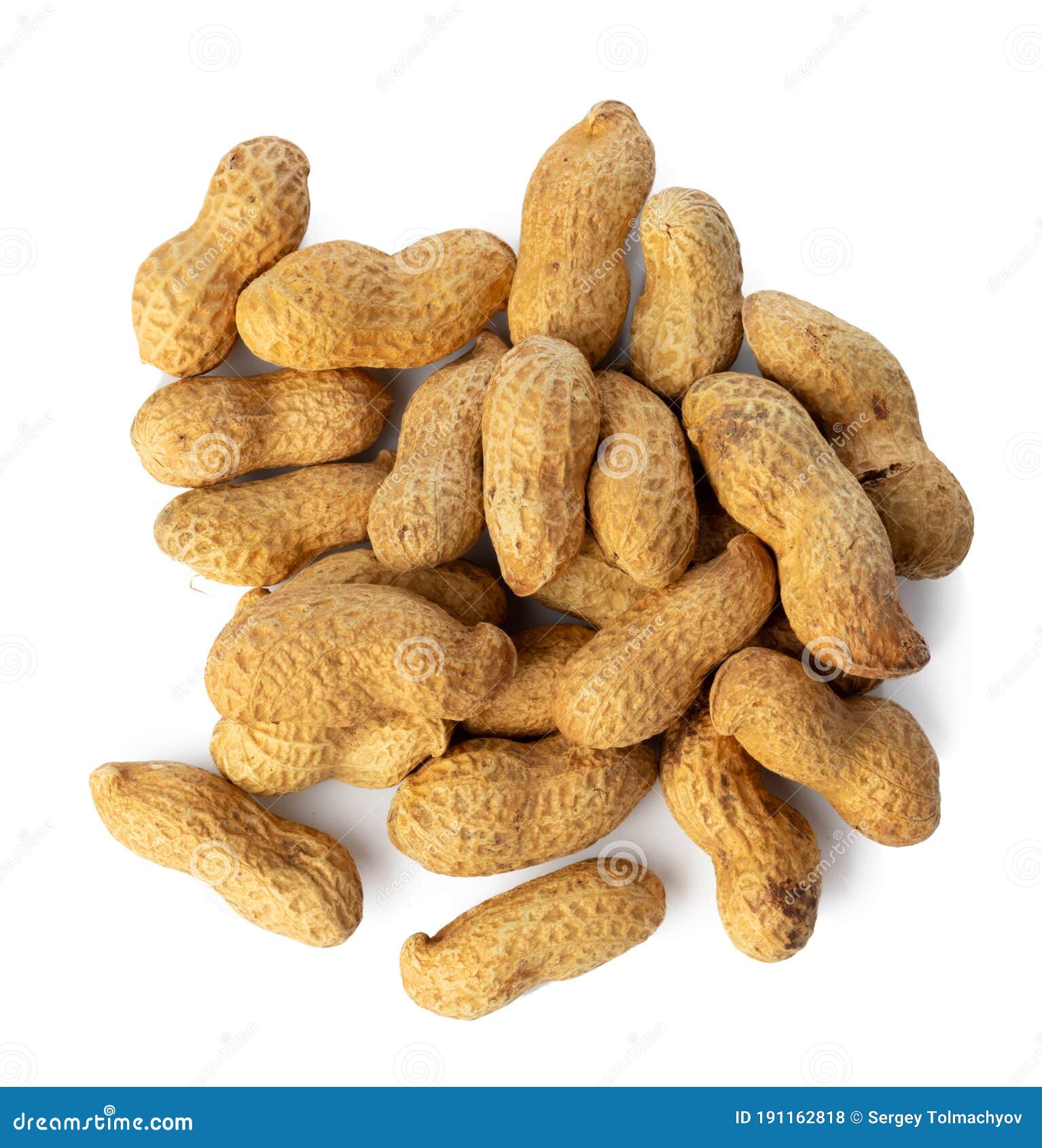 Peanuts in Shell Isolated on White Background Stock Photo - Image of ...