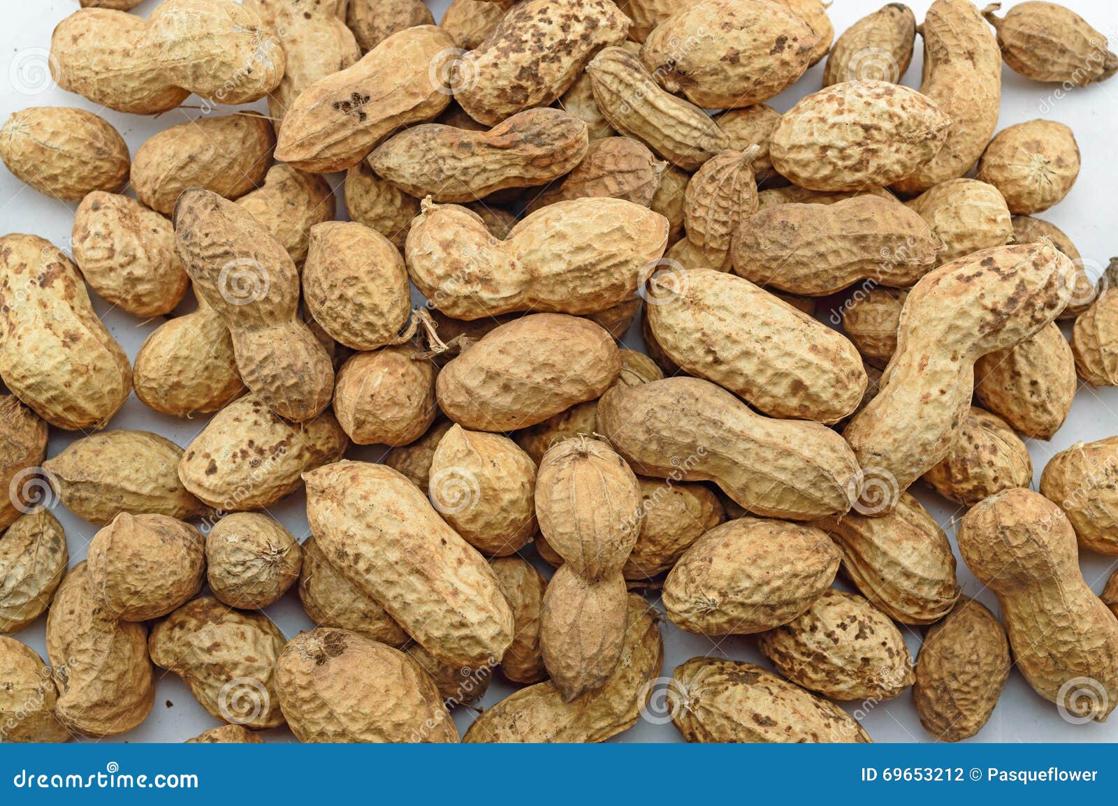 Peanuts in shell, top view stock photo. Image of peanuts - 69653212