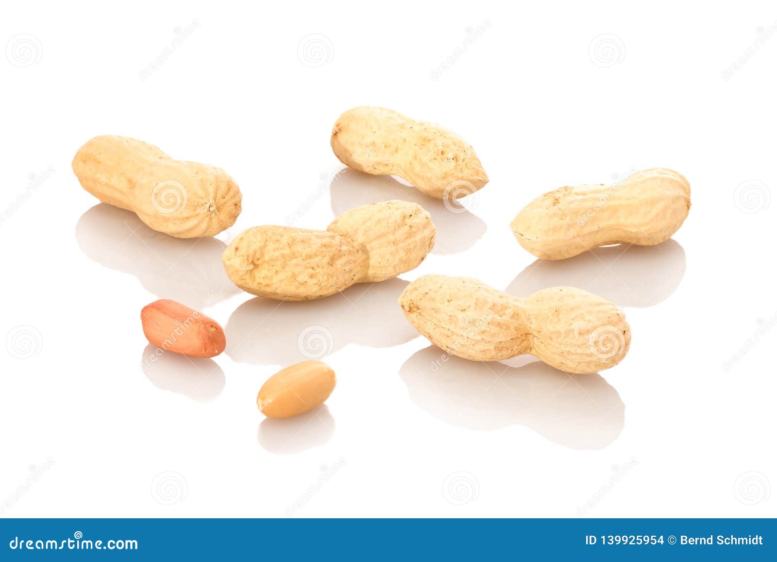 Peanuts with and without Shell Stock Photo - Image of stacking, brown ...