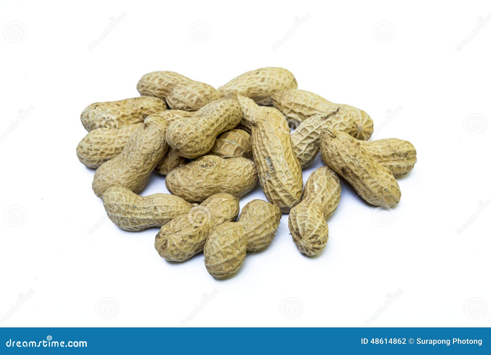 Peanuts in Shells on White Background Stock Photo - Image of nutshell ...