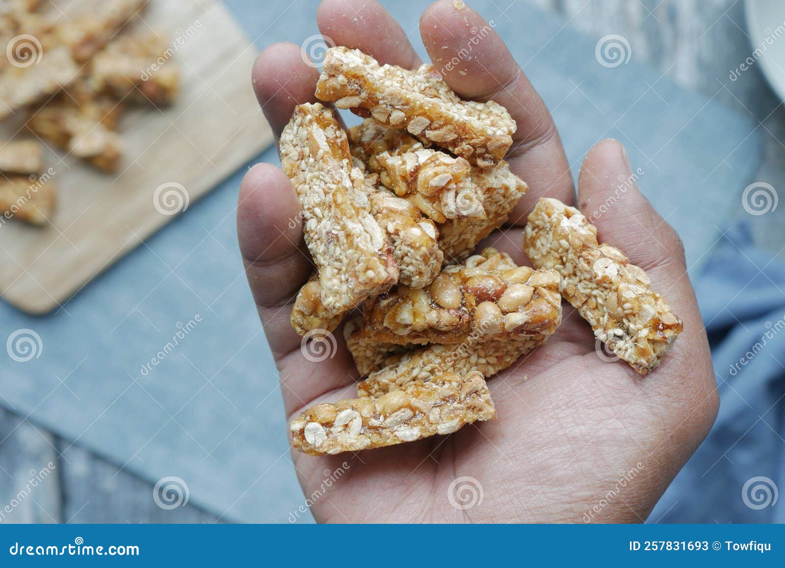 Peanuts Sweet Candy on Hand Top View Stock Image - Image of healthy ...