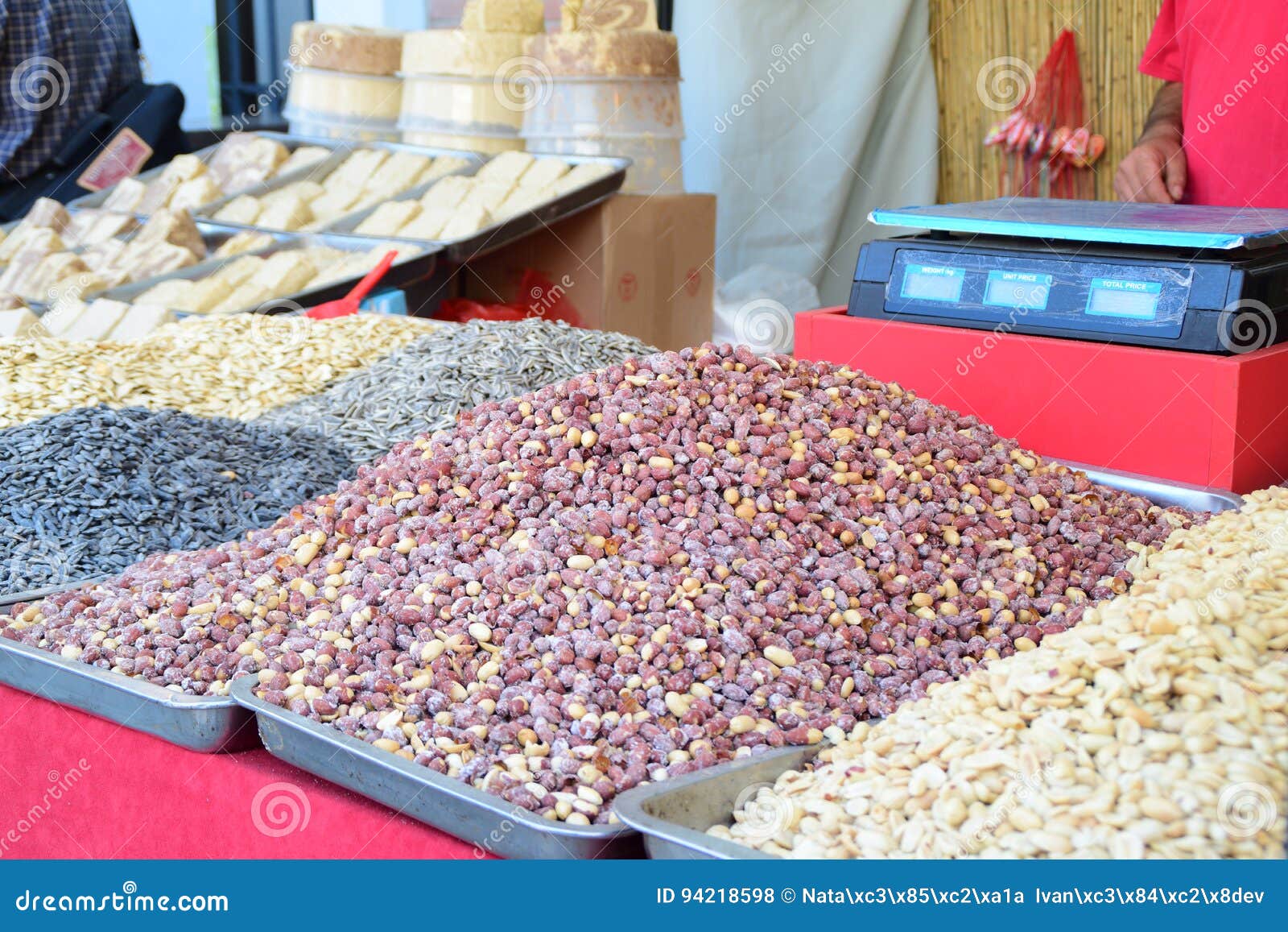 Peanuts and Various Types of Nuts on the Market Stock Photo - Image of ...