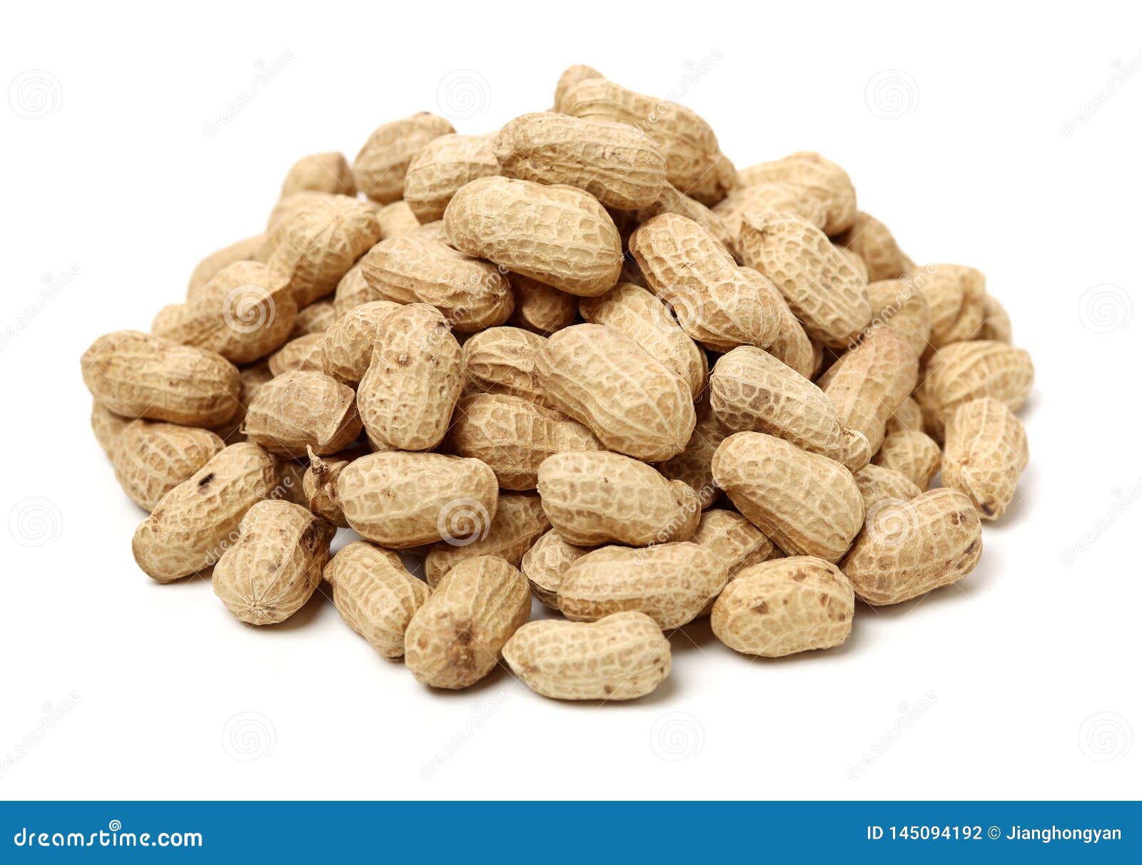 Peanuts on White Background Stock Photo - Image of healthy, legume ...