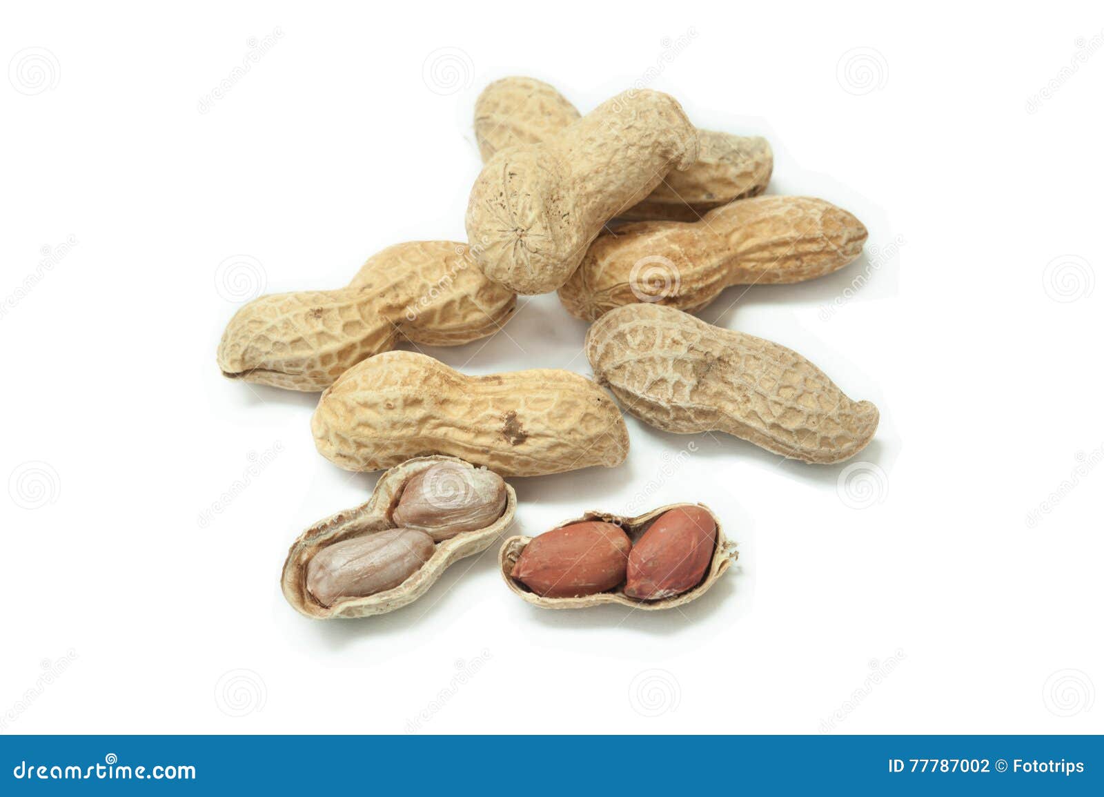 Peanuts on a White Background Stock Photo - Image of food, pattern ...