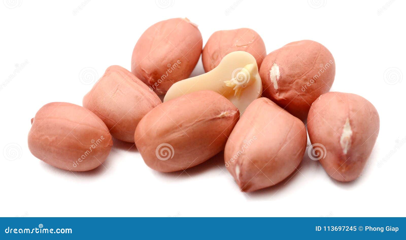 Processed Peanuts on White Background Stock Image - Image of shell ...