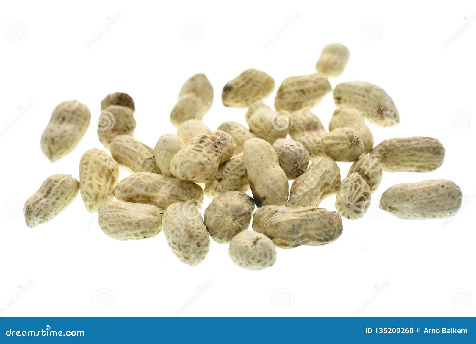 Peanuts on a White Background Stock Photo - Image of healthy, seed ...
