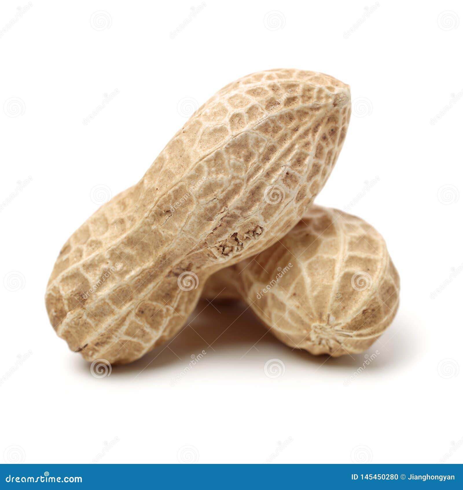 Peanuts on White Background Stock Photo - Image of pattern, peanuts ...