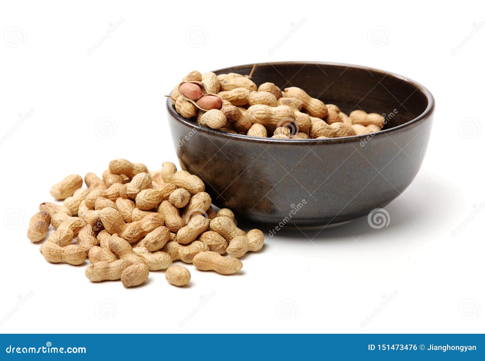 Peanuts on White Background Stock Photo - Image of healthy, health ...
