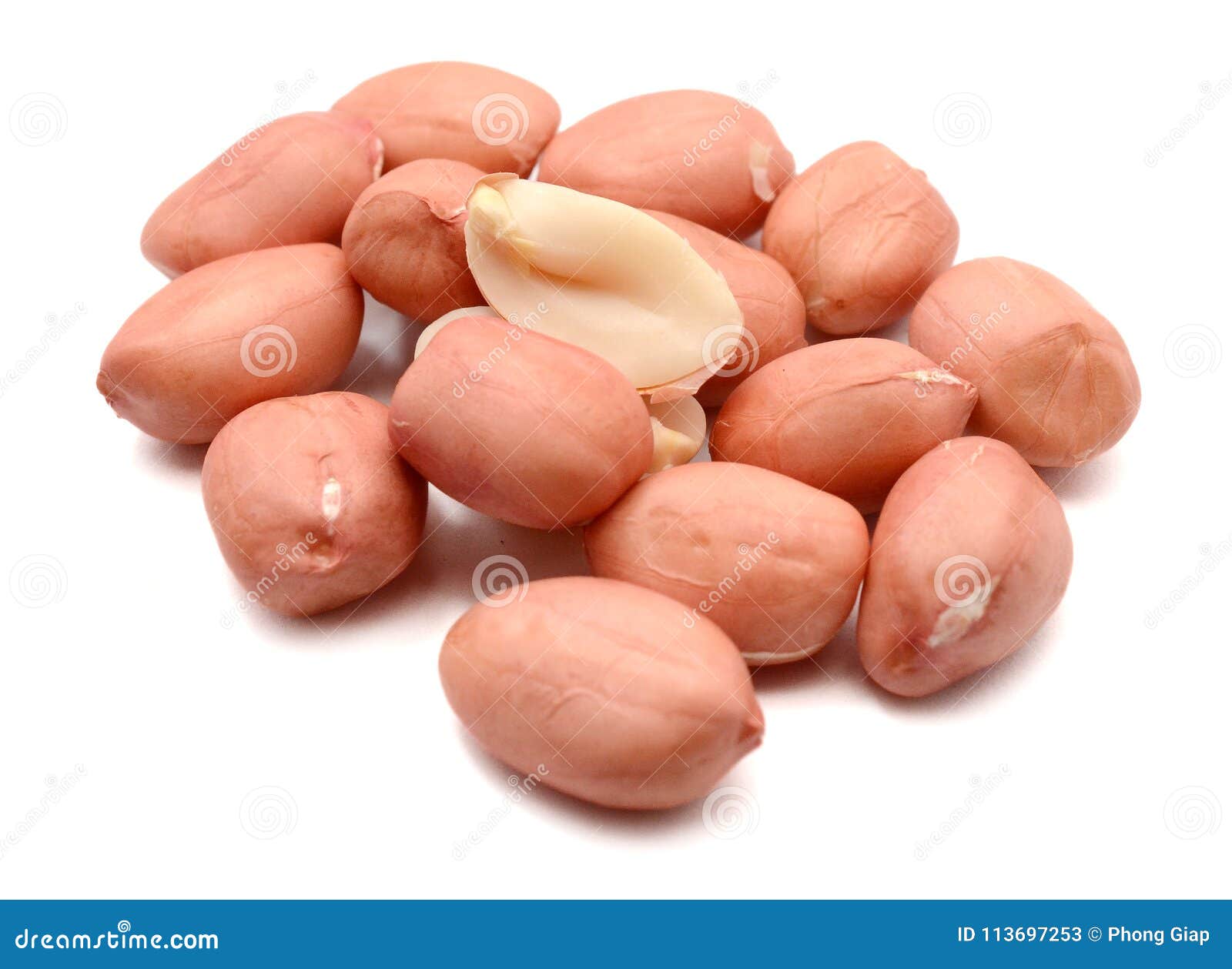 Processed Peanuts on White Background Stock Image - Image of good, loss ...