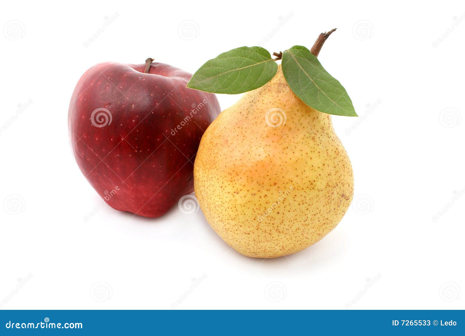 Pear and apple stock image. Image of leaf, leafs, apple - 7265533